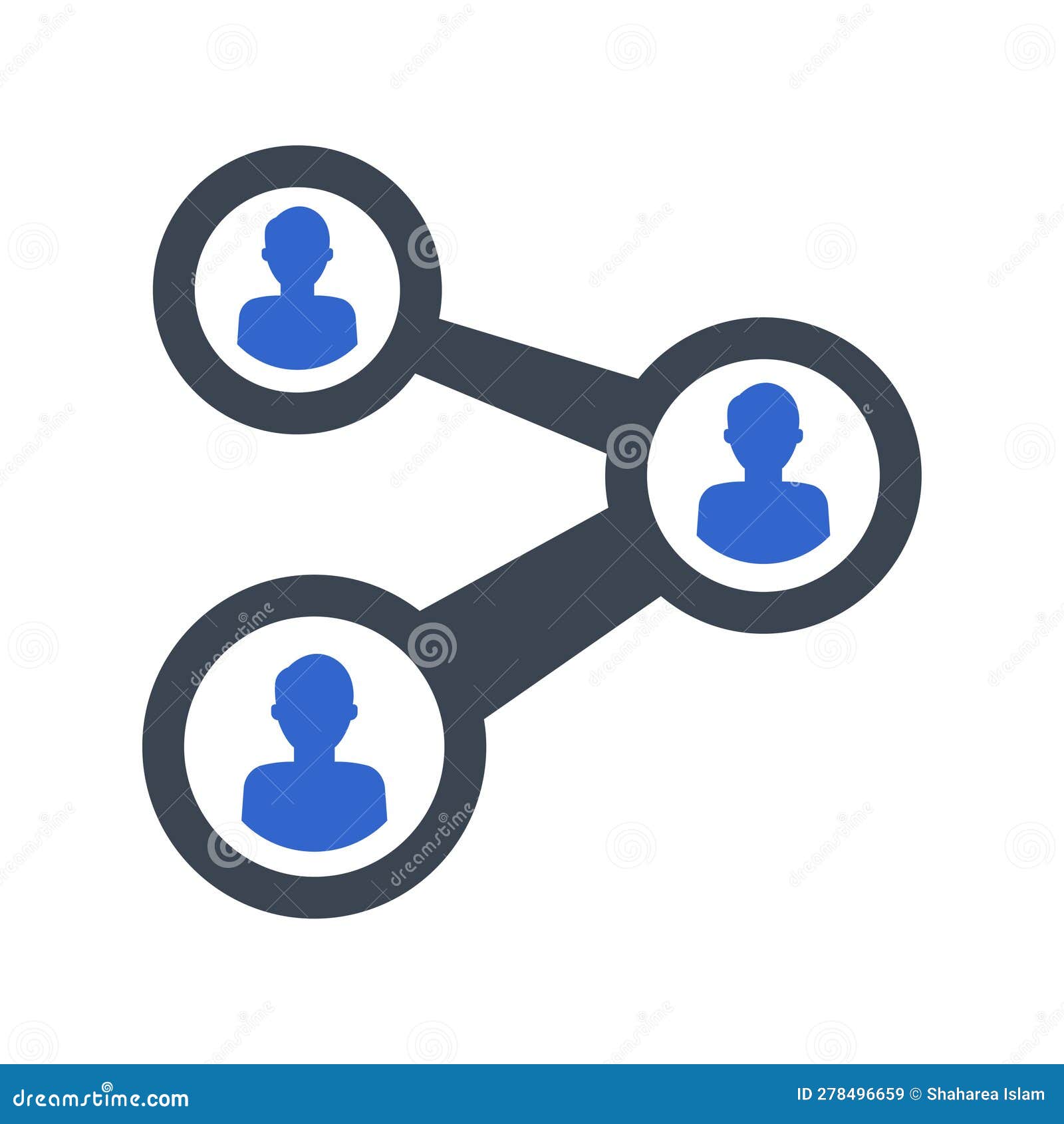 Social connection icon stock vector. Illustration of network - 278496659