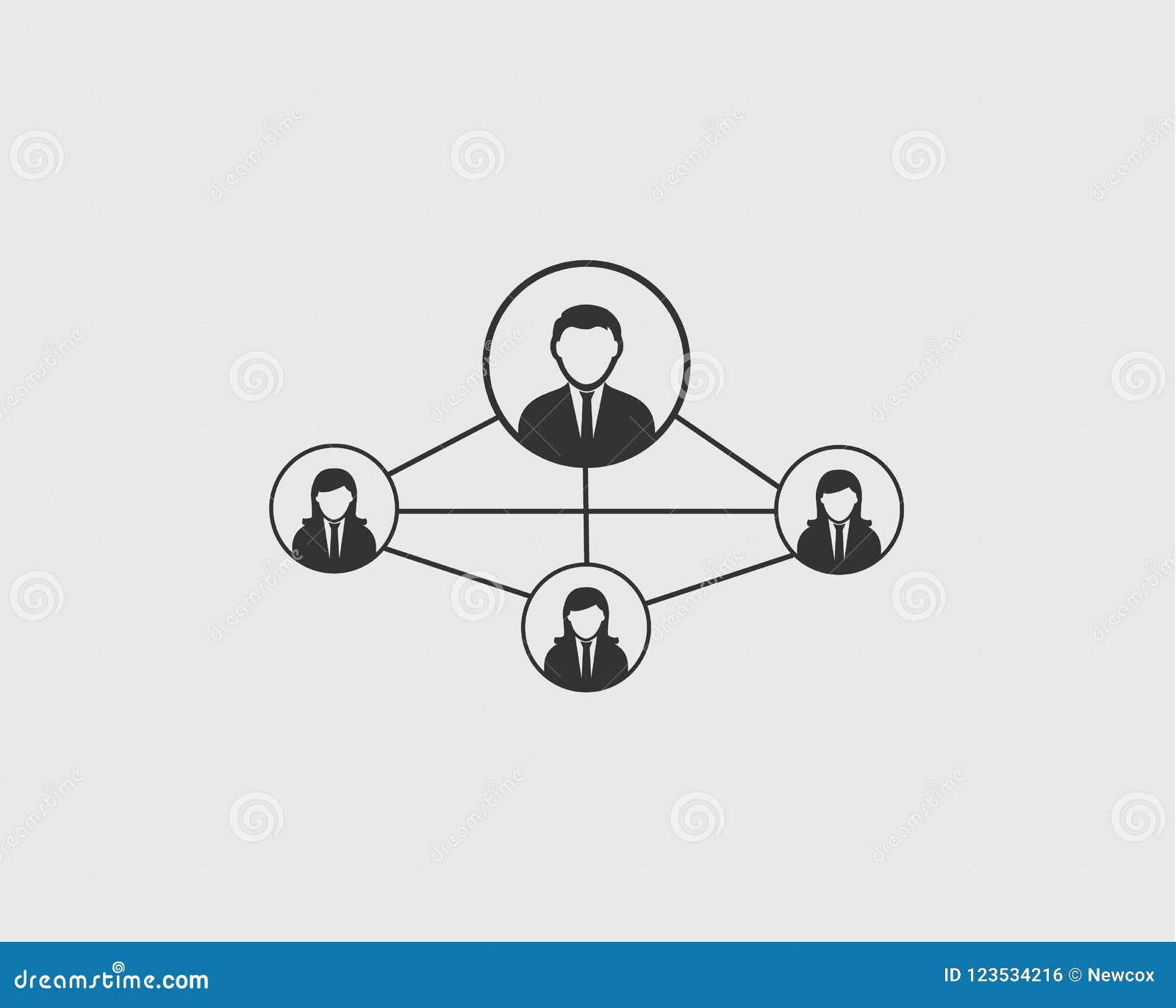 Social Connection or Network Icon Stock Vector - Illustration of ...