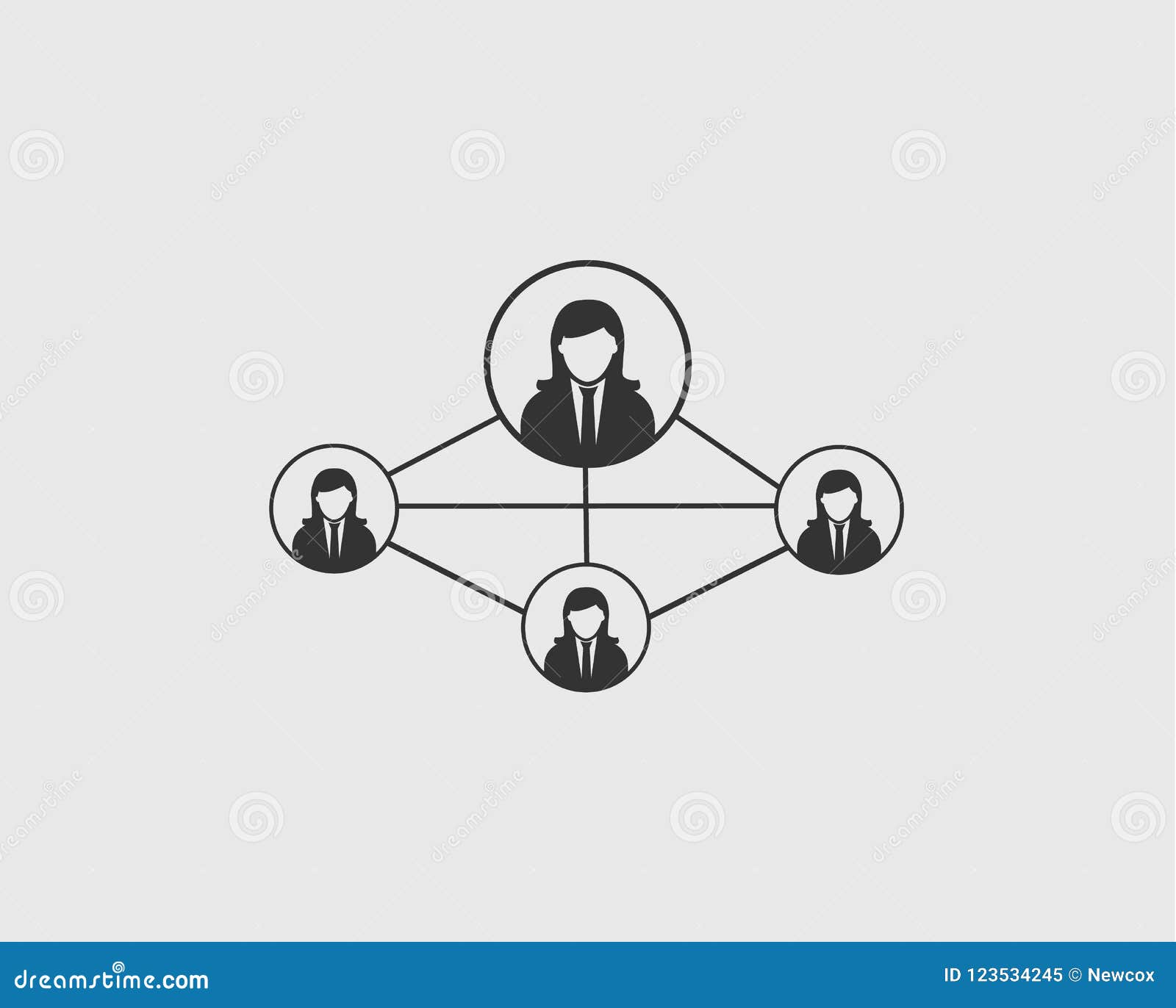Social Connection or Network Icon Stock Vector - Illustration of ...