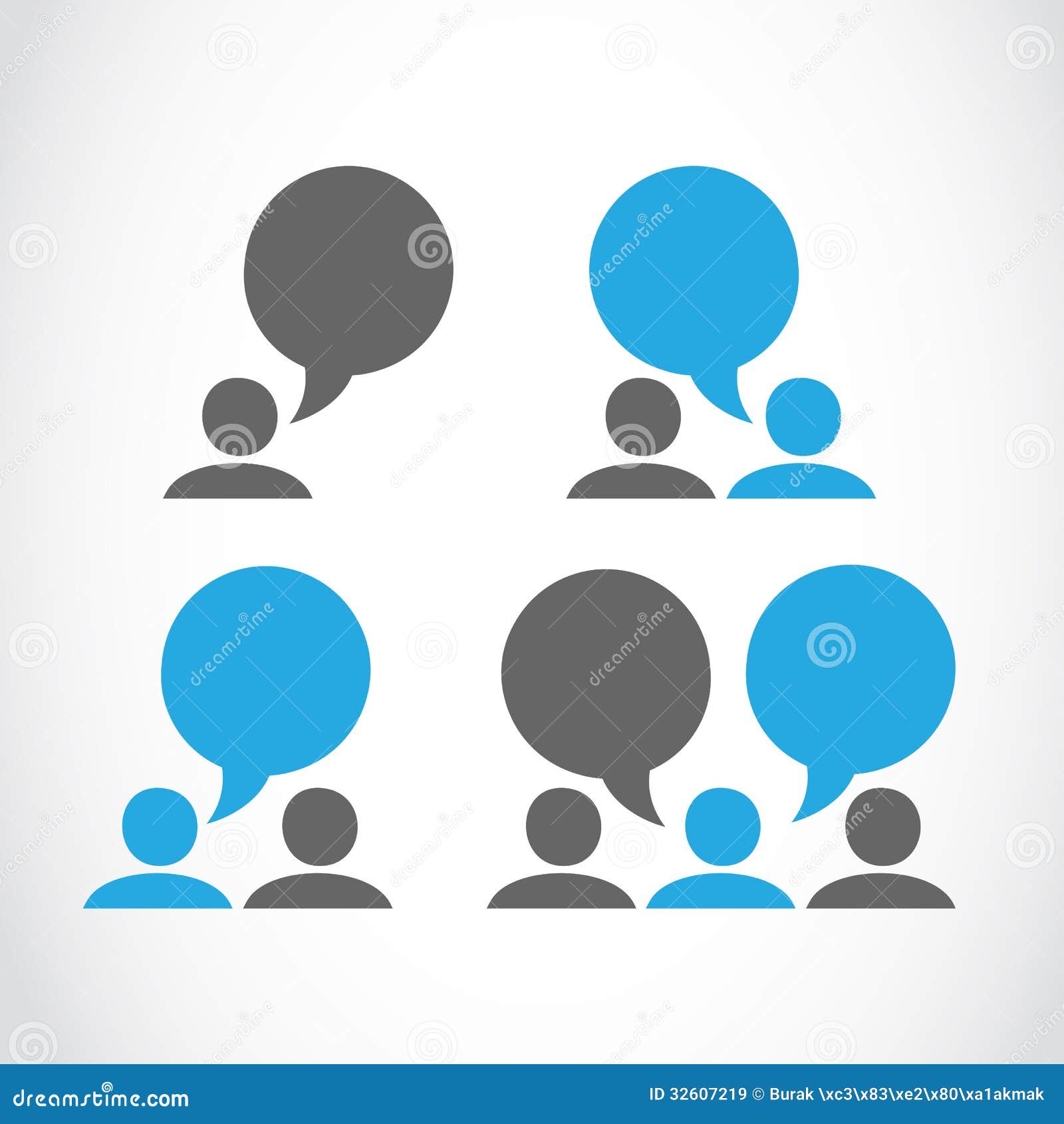Social Connection Pictograms Stock Vector - Illustration of talk ...