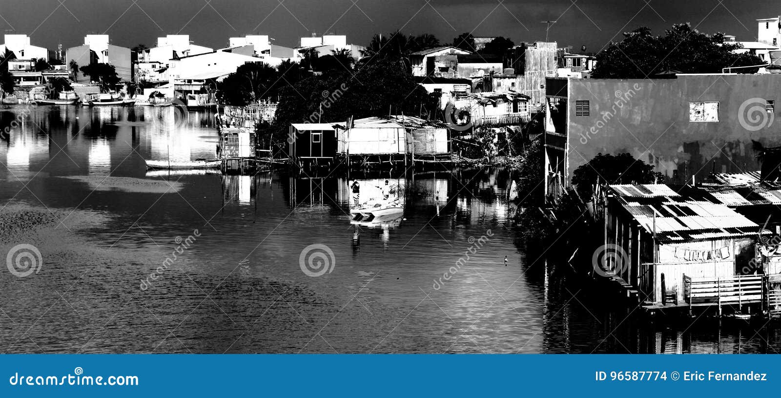 Social Contrast. Vidigal District And Luxury Hotel, Slum Favela And ...