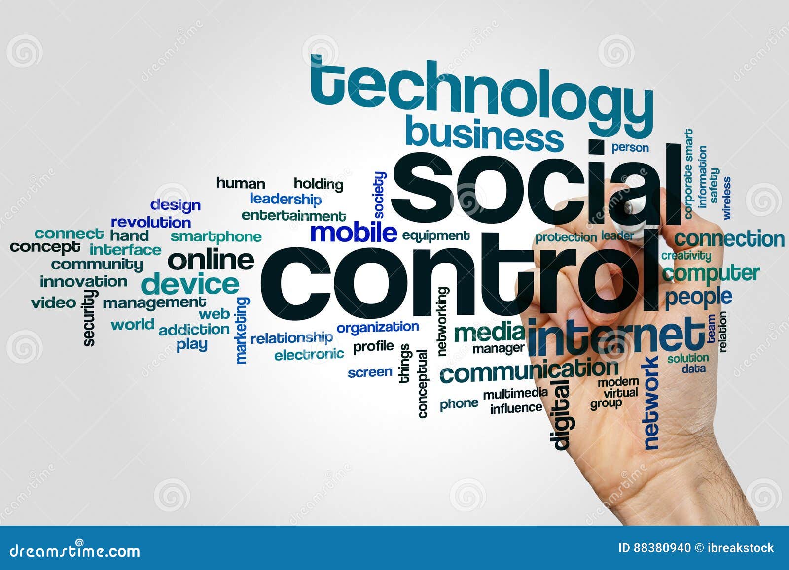 Social control word cloud stock photo. Image of management - 88380940