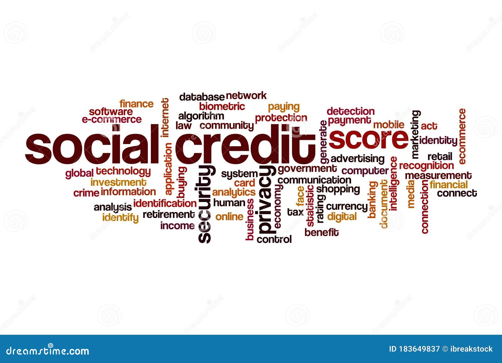 Social Credit Cloud Concept Stock Illustration - Illustration of credit ...