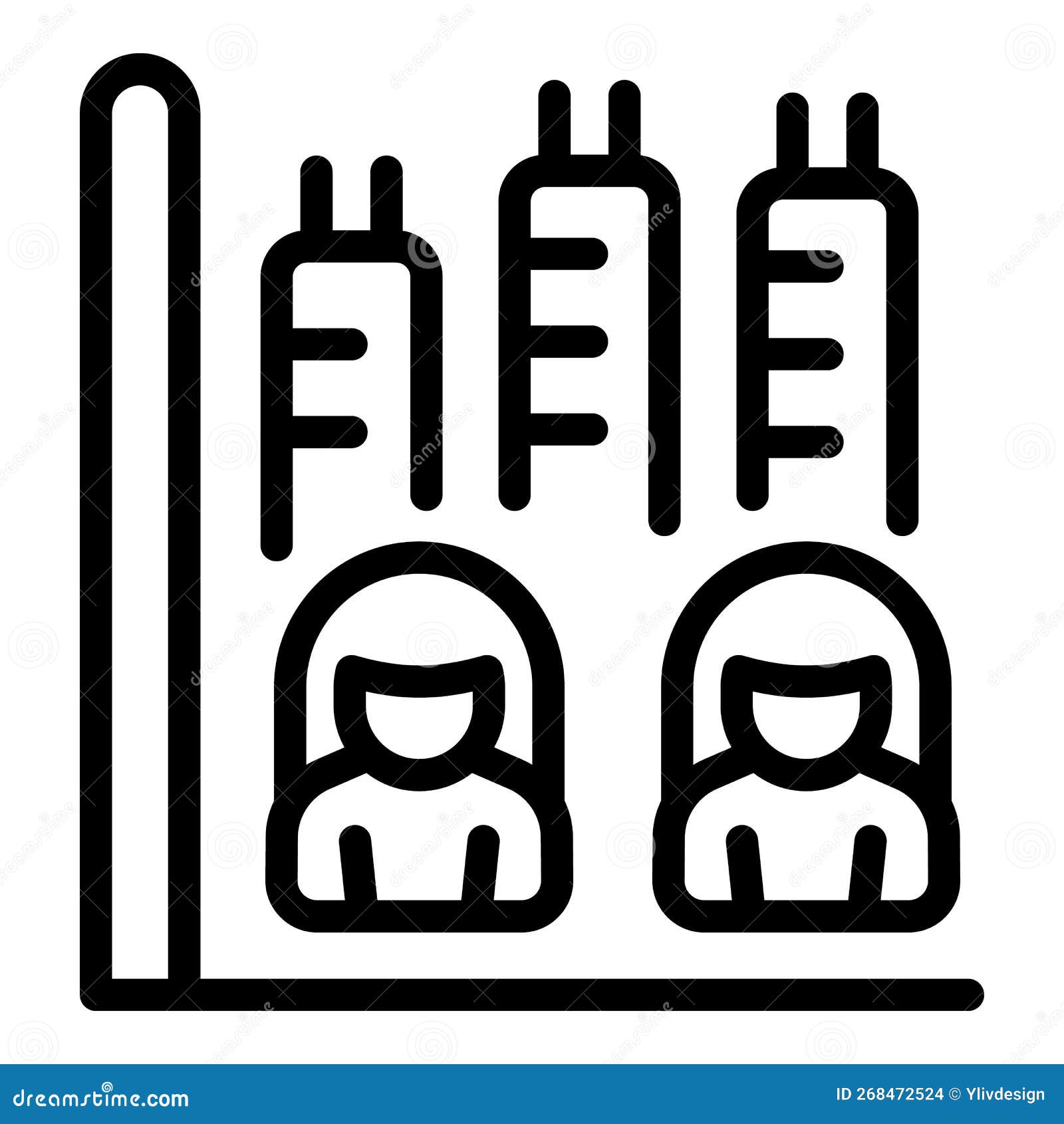 Social Data Icon Outline Vector. Graph Increase Stock Vector ...