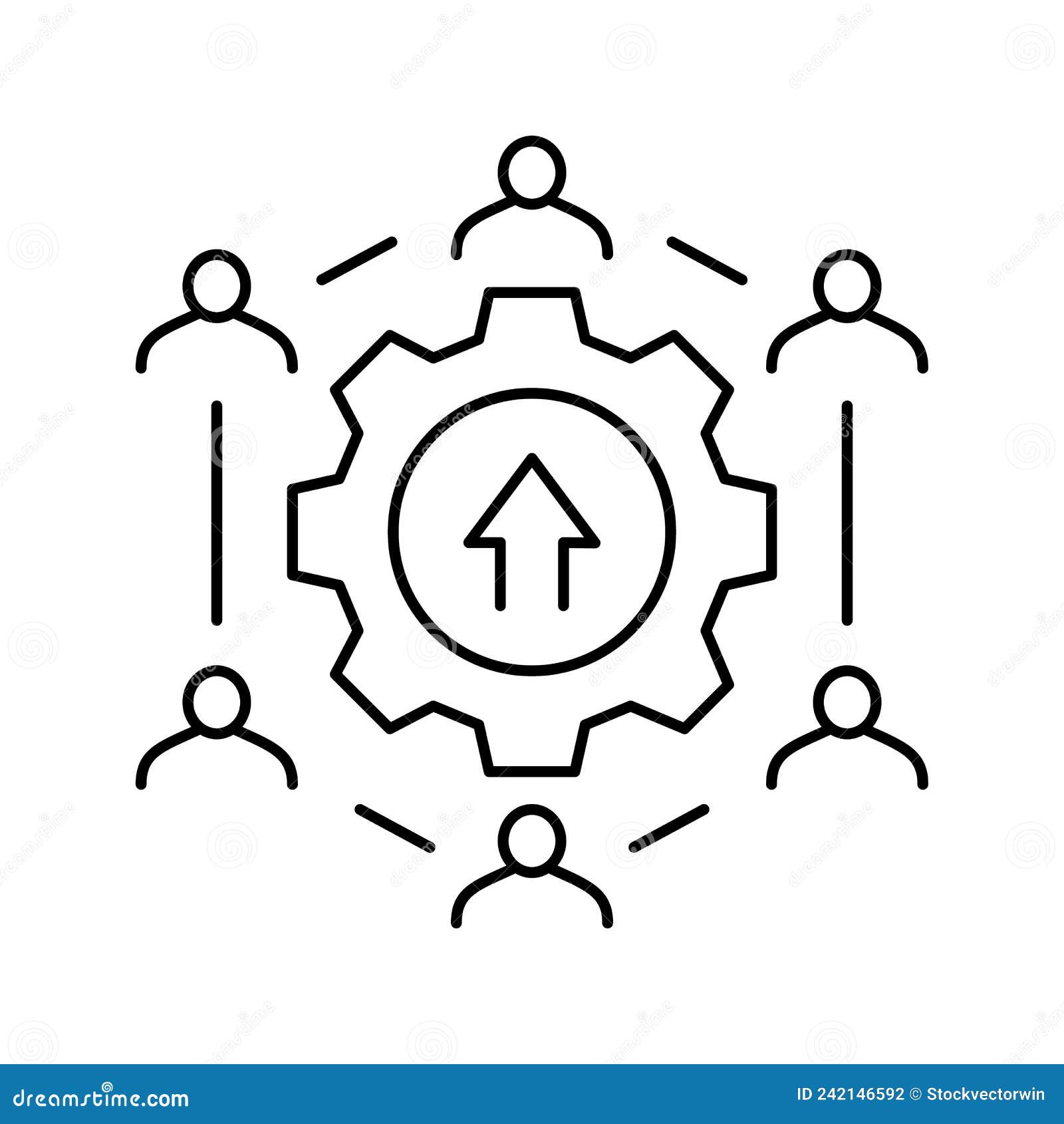 Social Development Line Icon Vector Illustration Stock Vector ...