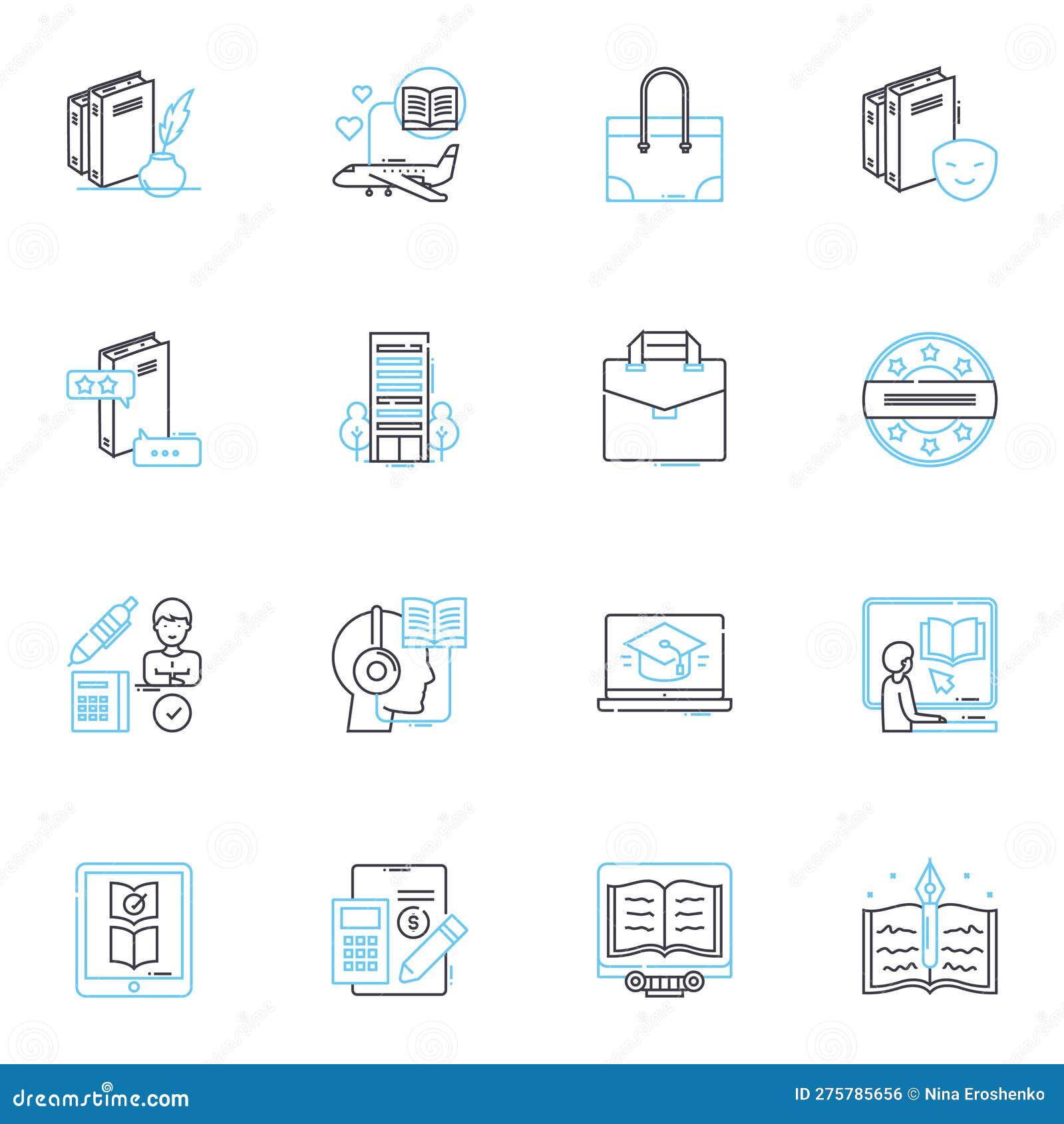 Social Development Linear Icons Set. Collaboration, Empathy ...