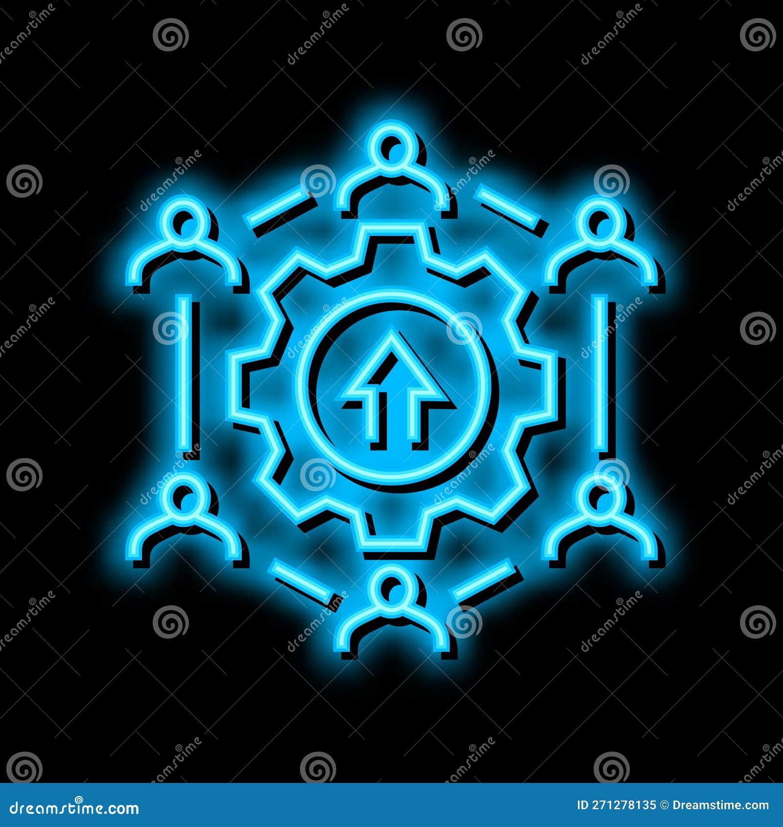 Social Development Neon Glow Icon Illustration Stock Vector ...
