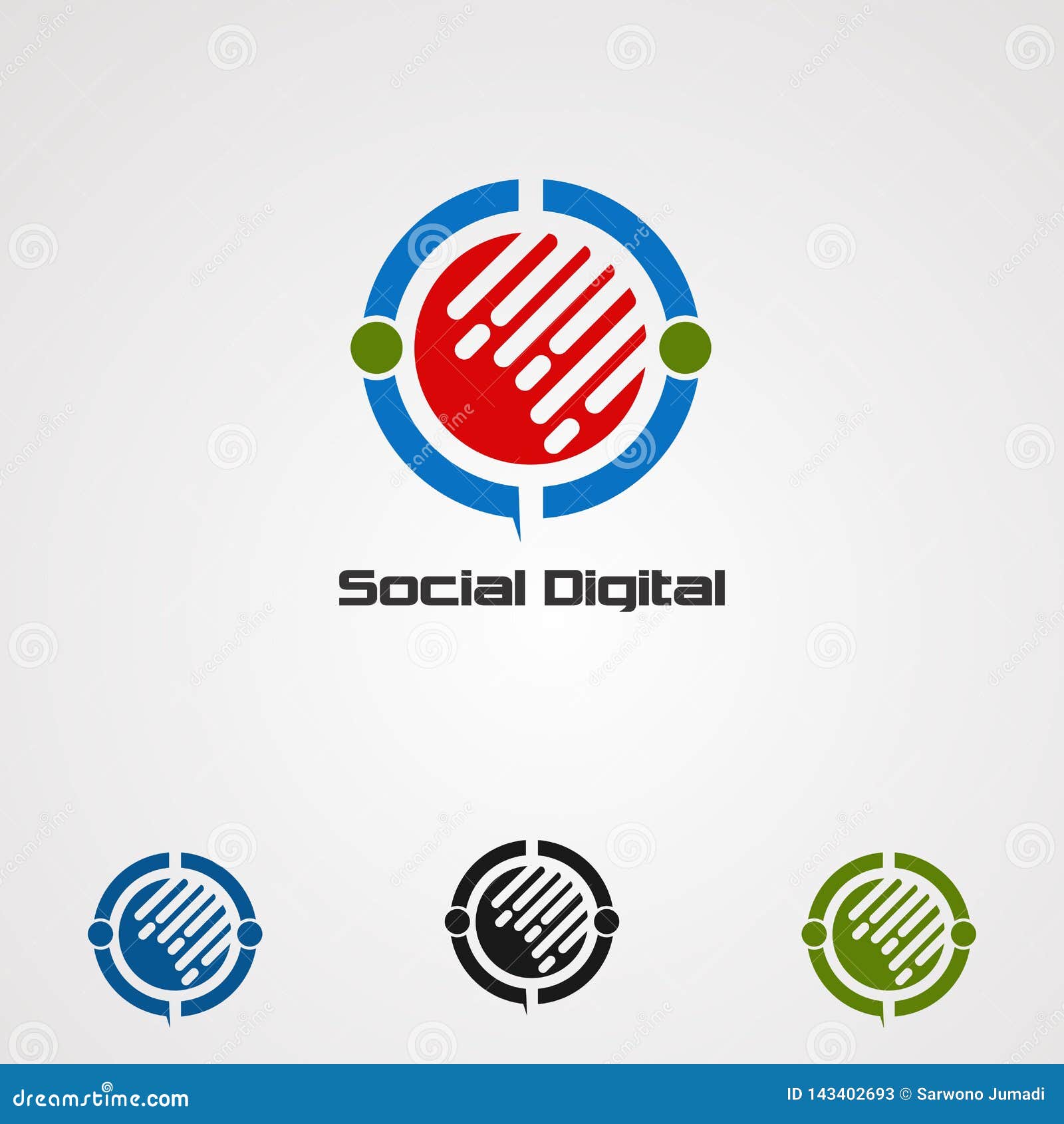 Social Digital Logo Vector, Icon, Element, and Template for Company ...