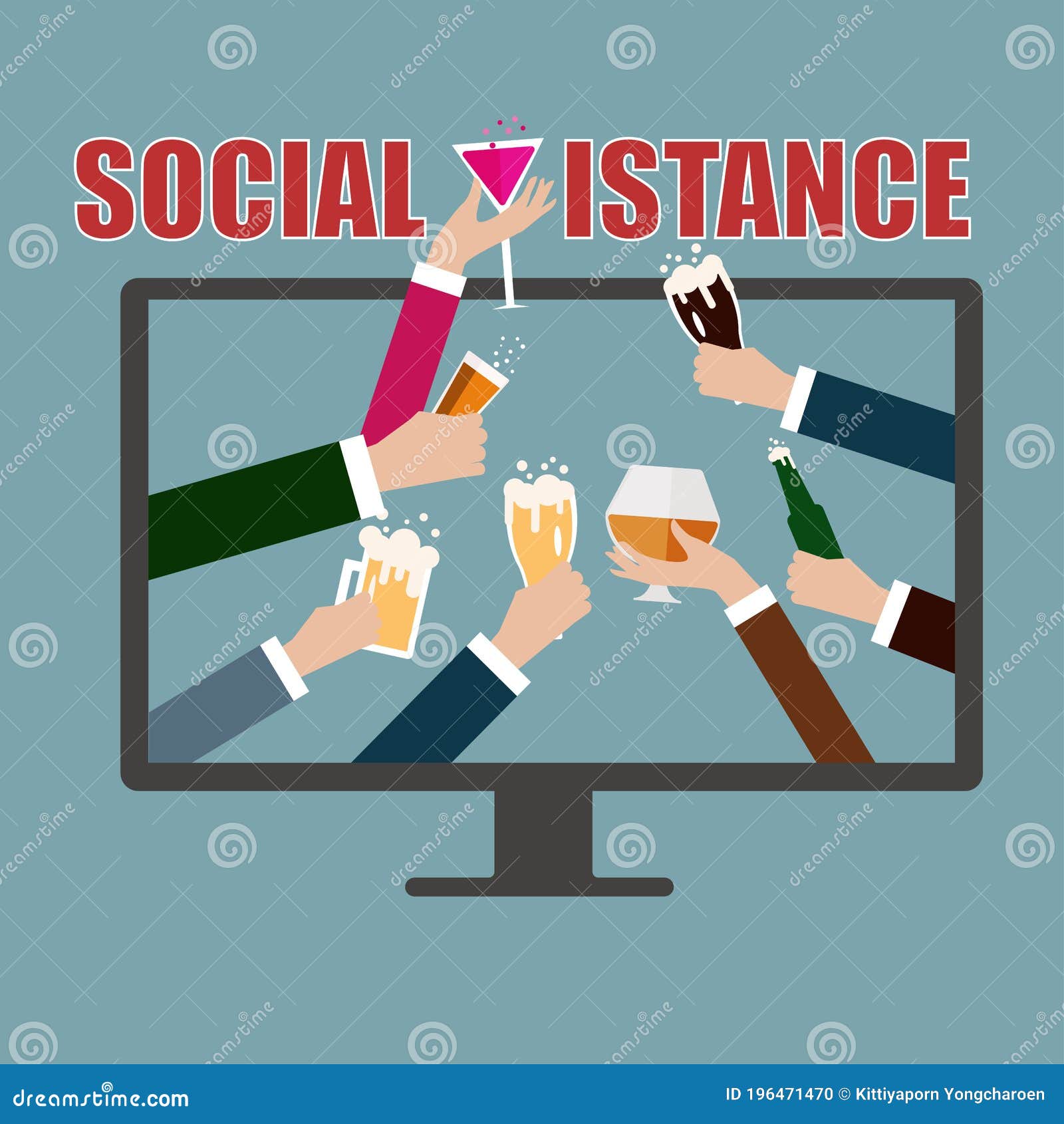People Celebrating Online Party after Working,work from Home or Social ...