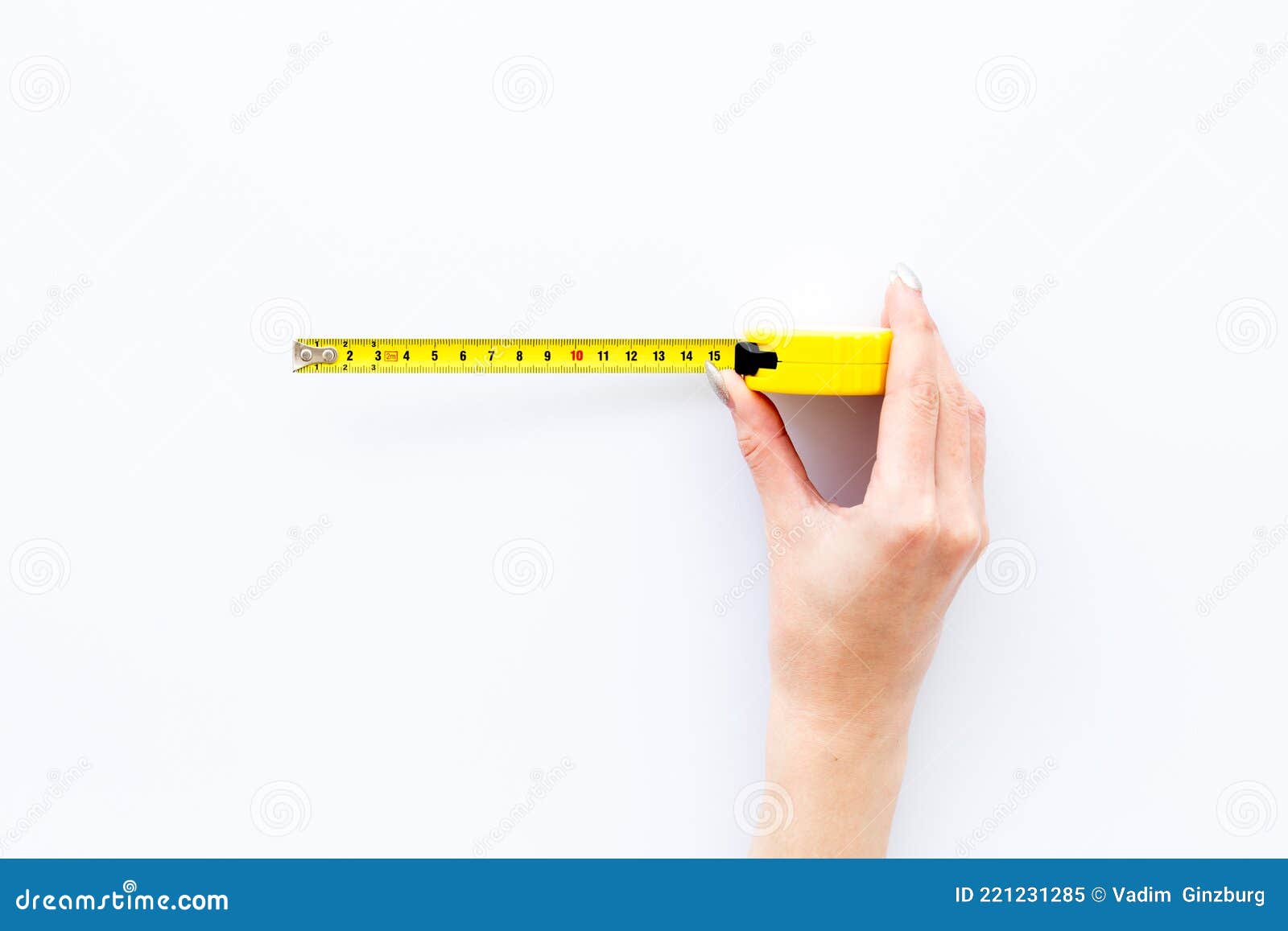 Social Distance Concept with Metal Ruler, Top View Stock Image - Image ...
