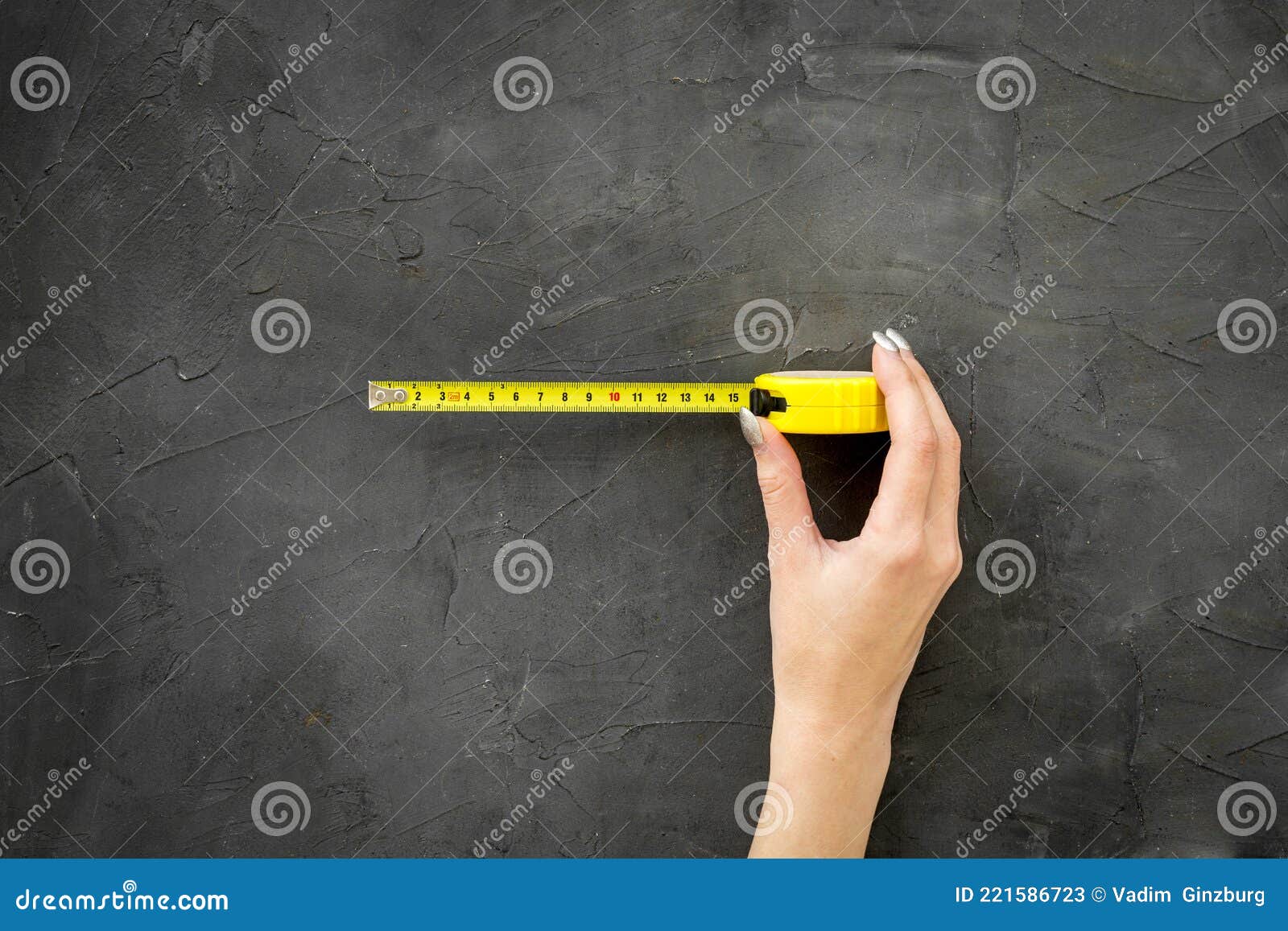 Social Distance Concept with Metal Ruler, Top View Stock Image - Image ...