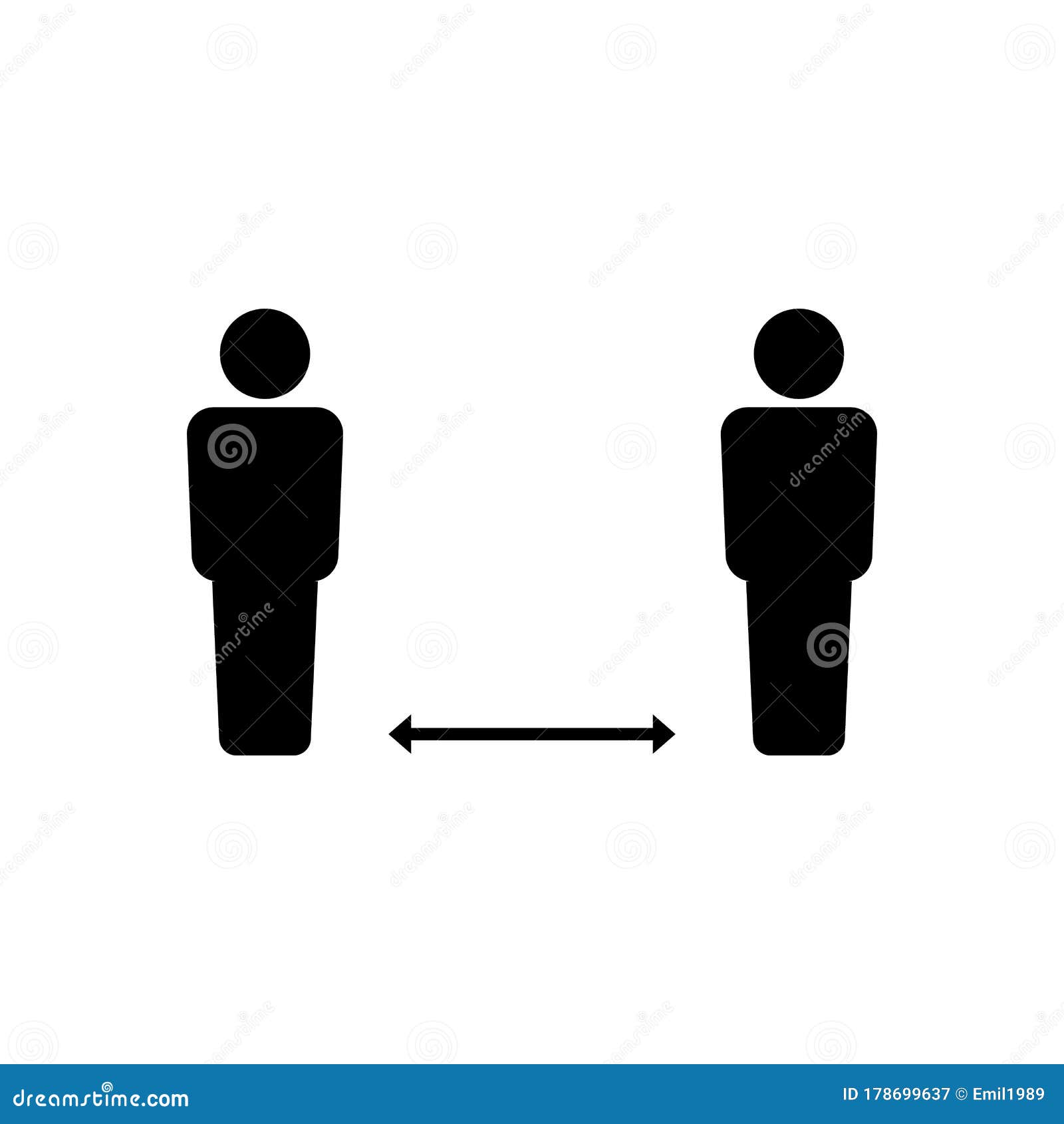 Distance Icon. Arrow Icon On White Background. Vector | CartoonDealer ...