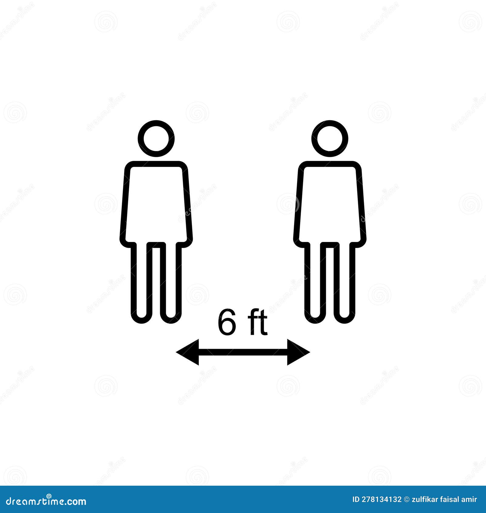 Social Distance Icon . Social Distancing Icon. Self Quarantine Sign ...