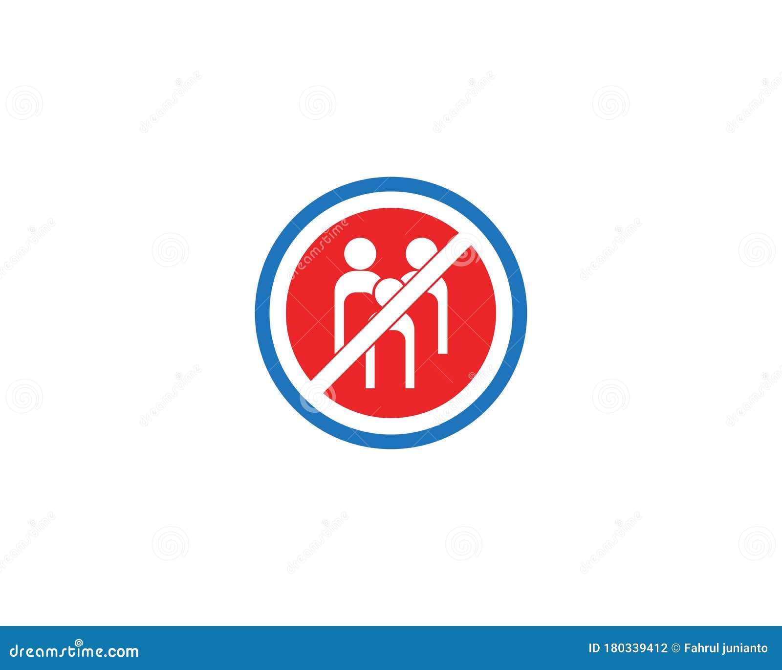Social Distance Logo Vector Template Stock Illustration - Illustration ...