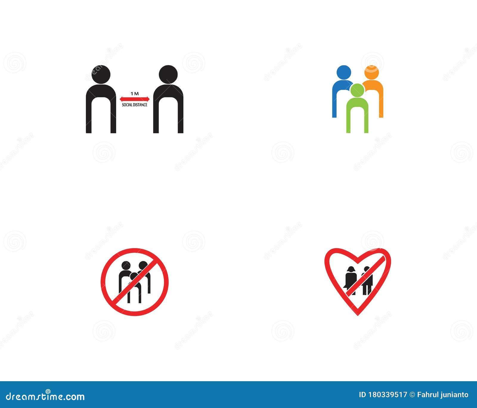 Social Distance Logo Vector Template Stock Illustration - Illustration ...