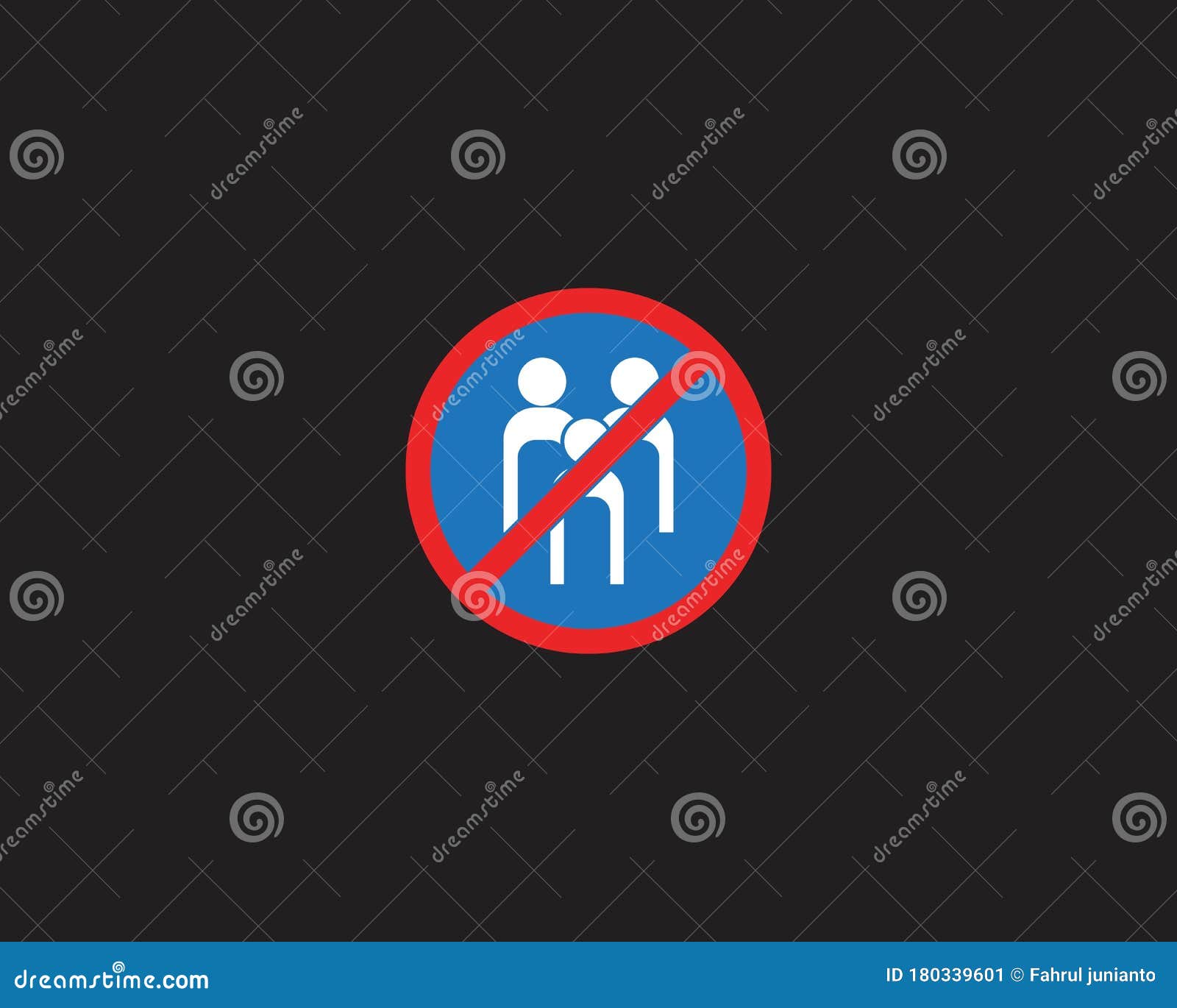Social Distance Logo Vector Template Stock Illustration - Illustration ...