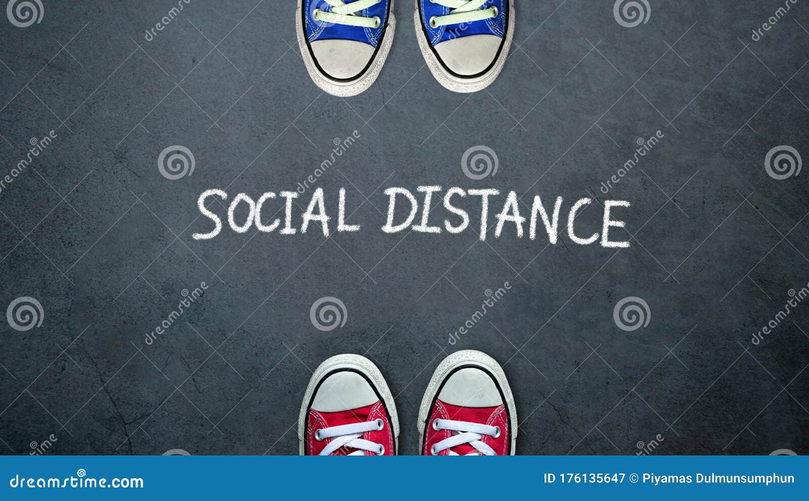 Social Distance. Two People Keep Spaced between Each Other for Social ...