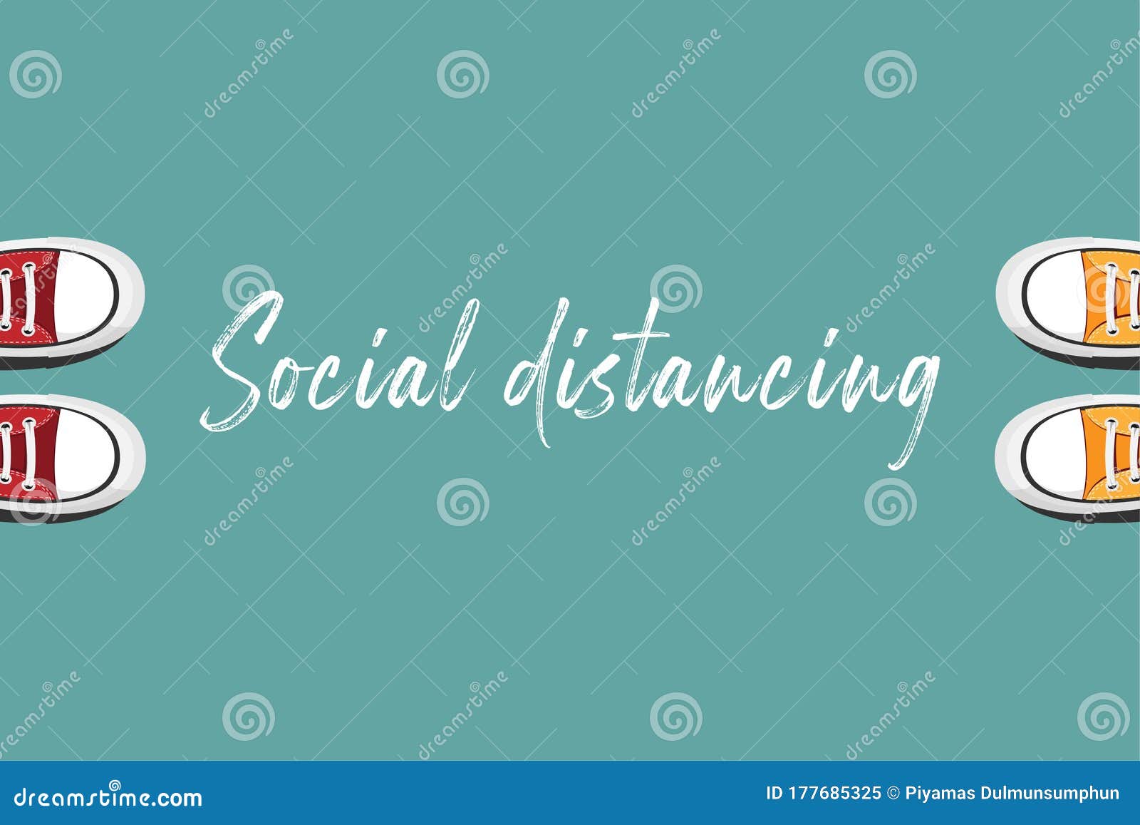 Social Distance. Two People Keep Spaced between Each Other for Social ...