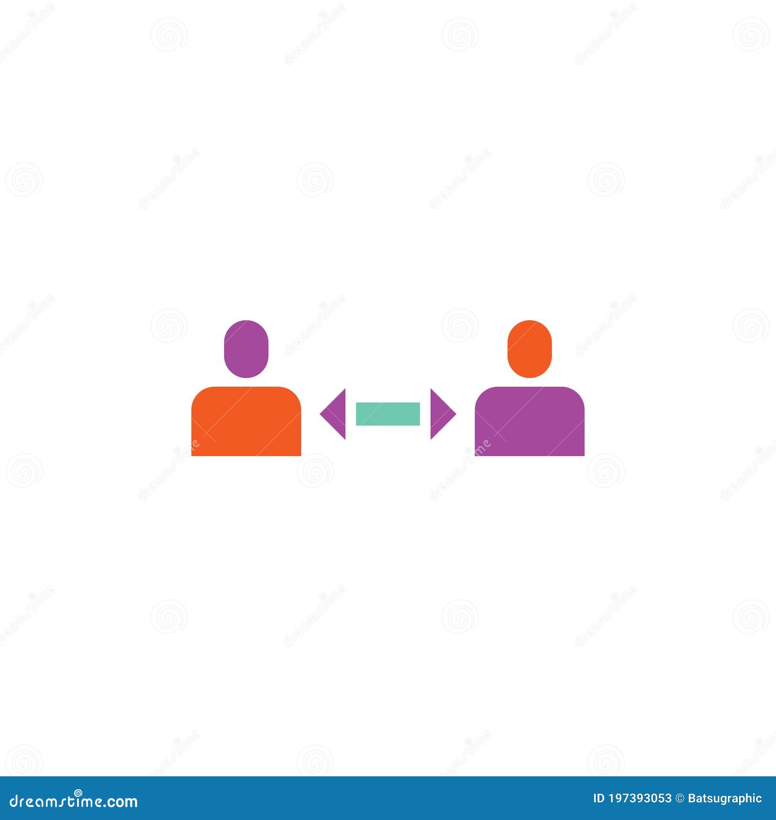 Social Distance Vector Logo Design Template Stock Vector - Illustration ...