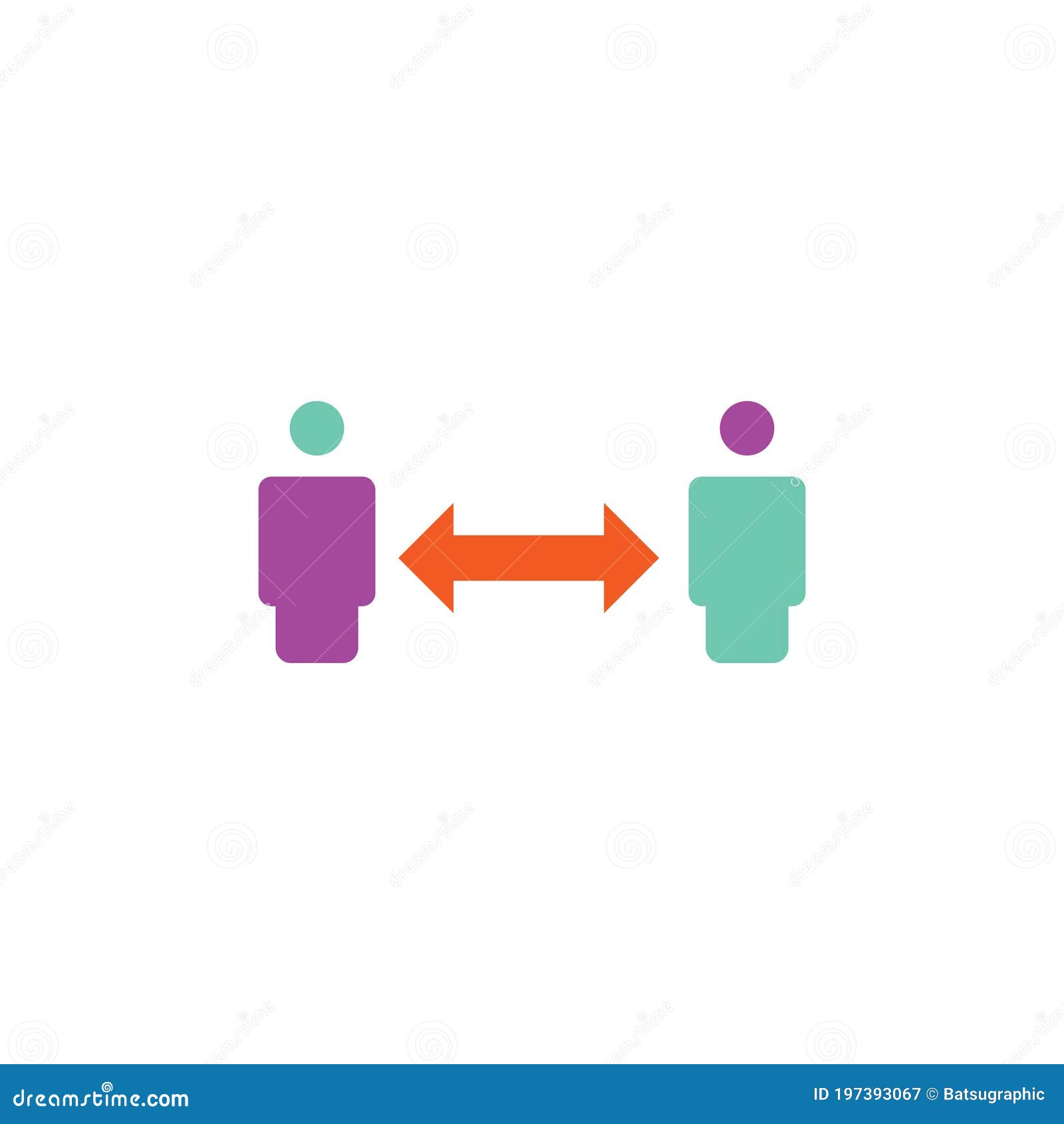 Social Distance Vector Logo Design Template Stock Vector - Illustration ...