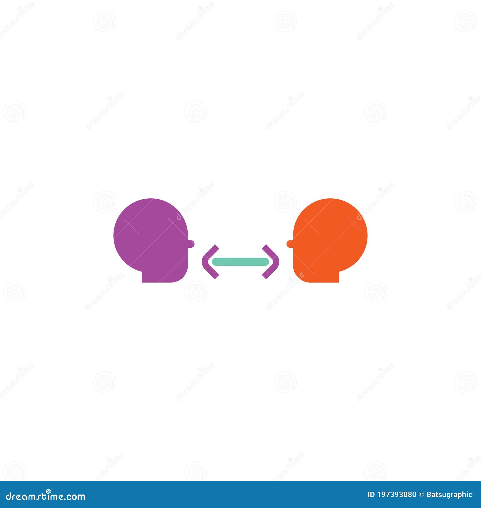 Social Distance Vector Logo Design Template Stock Vector - Illustration ...