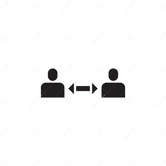 Social Distance Vector Logo Design Template Stock Vector - Illustration ...