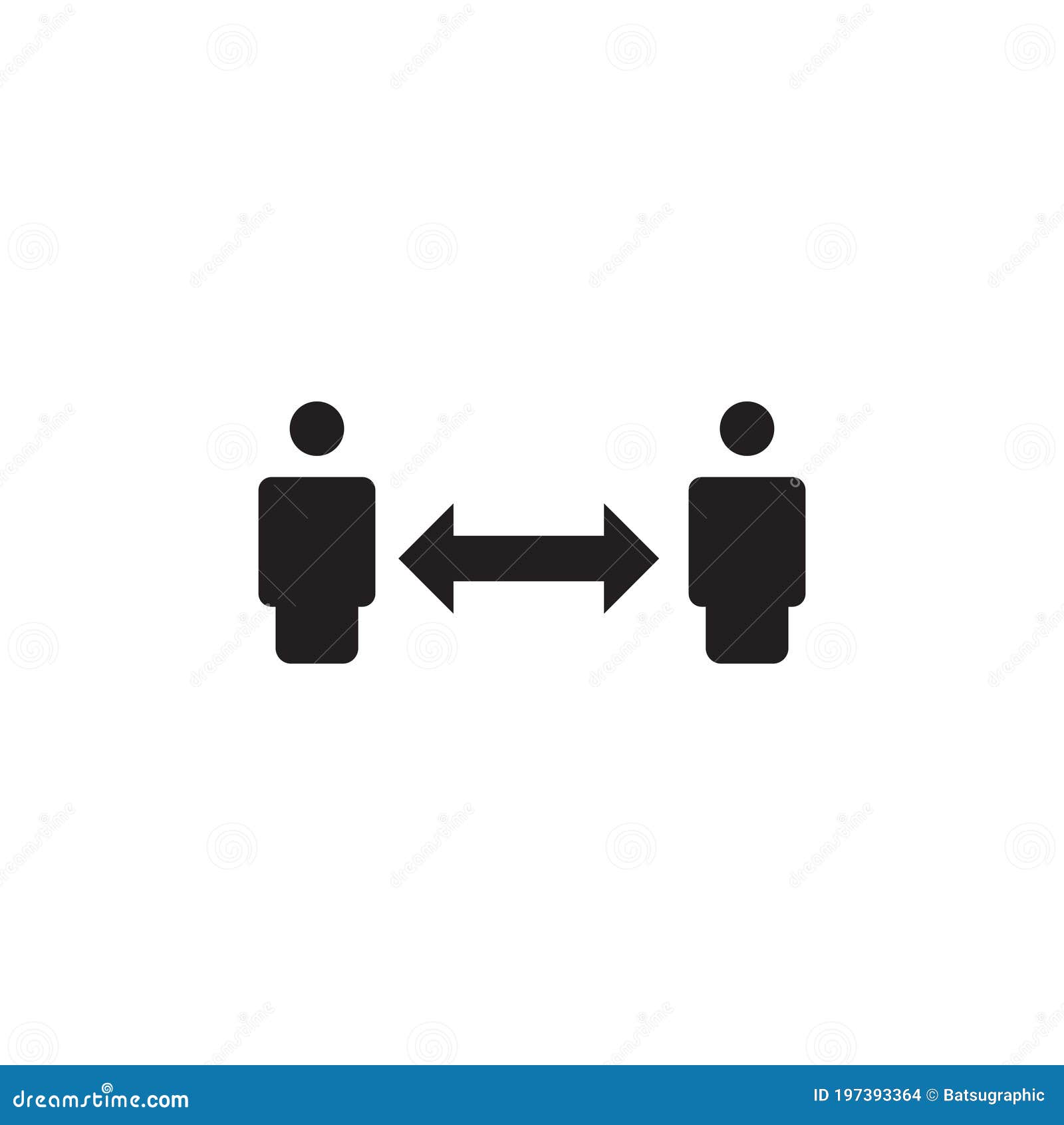 Social Distance Vector Logo Design Template Stock Vector - Illustration ...