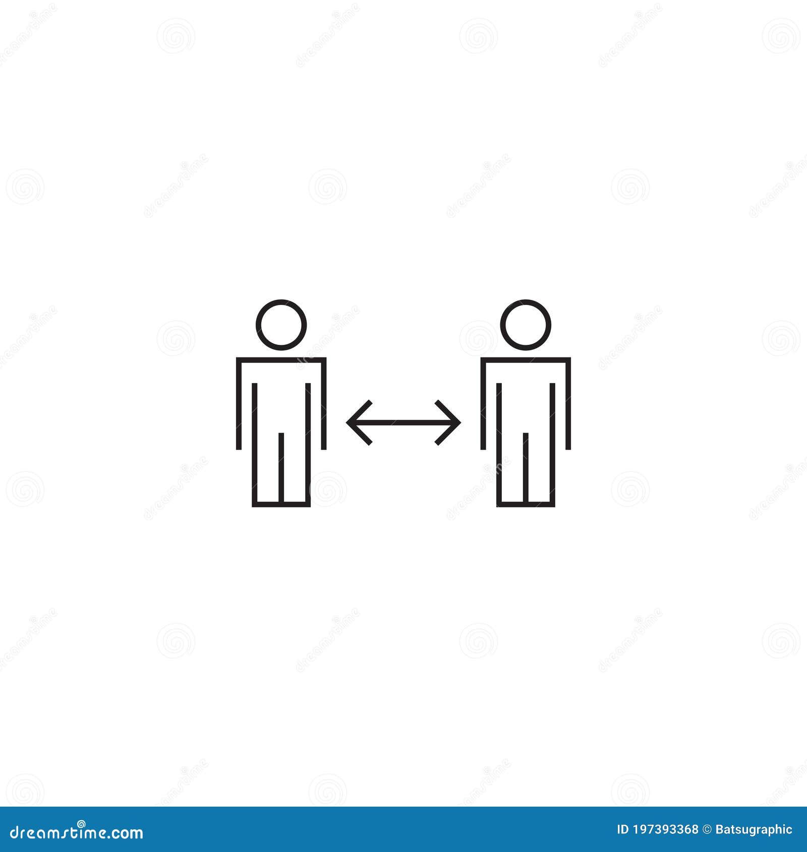 Social Distance Vector Logo Design Template Stock Vector - Illustration ...