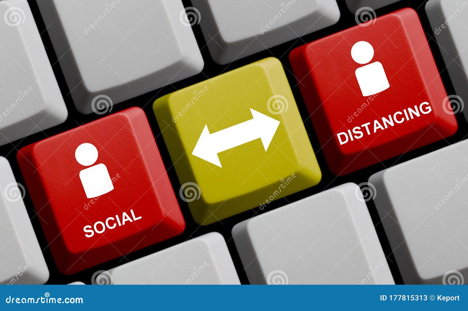 Social Distancing: Avoid Social Contact - Online Communication Stock ...