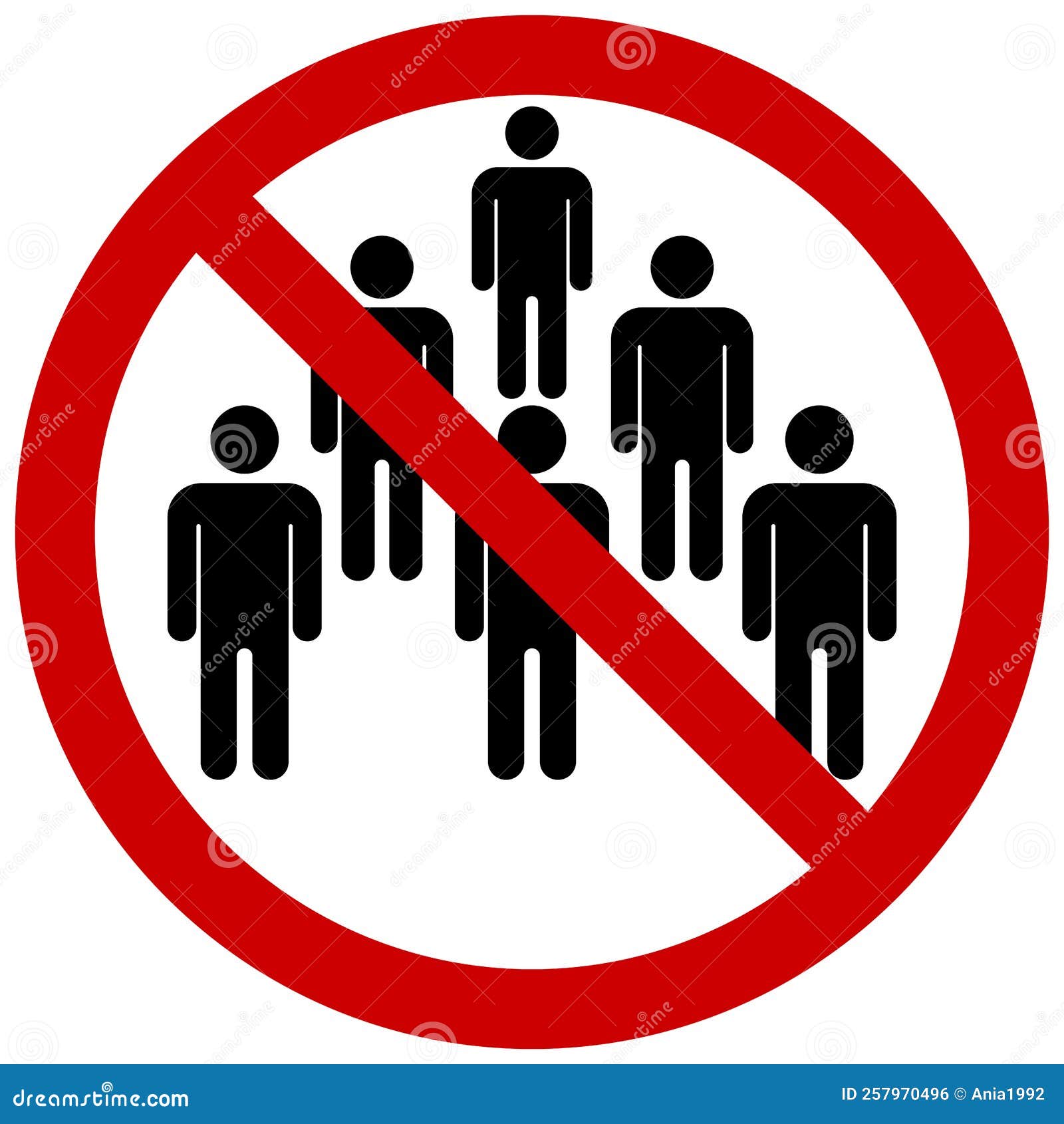 Social Distancing Avoid Crowds, Keep Distance Icon. Vector Illustration ...