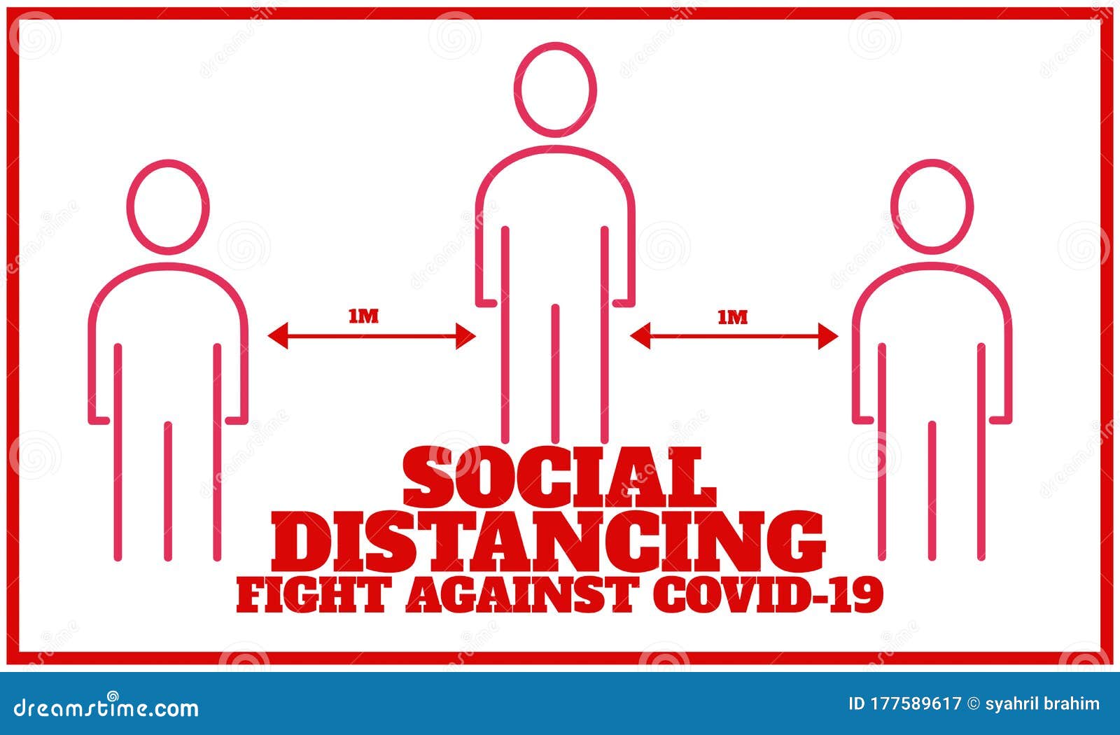 Social Distancing Fight Against Covid-19 Stock Image - Image of ...