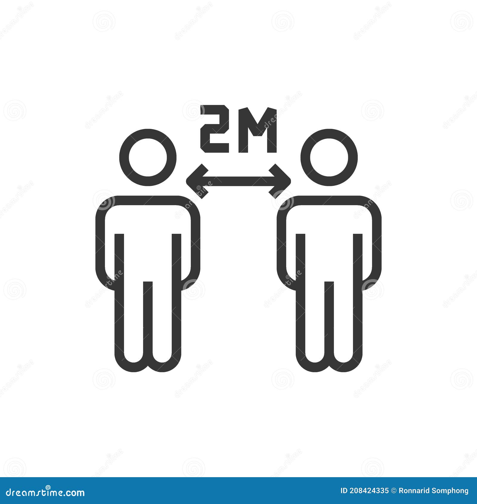 Social Distancing Icon or LoGo Vector Illustration Stock Vector ...