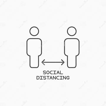 Social Distancing Icon, Safe Distancing Vector, Safe, Distance Stock ...