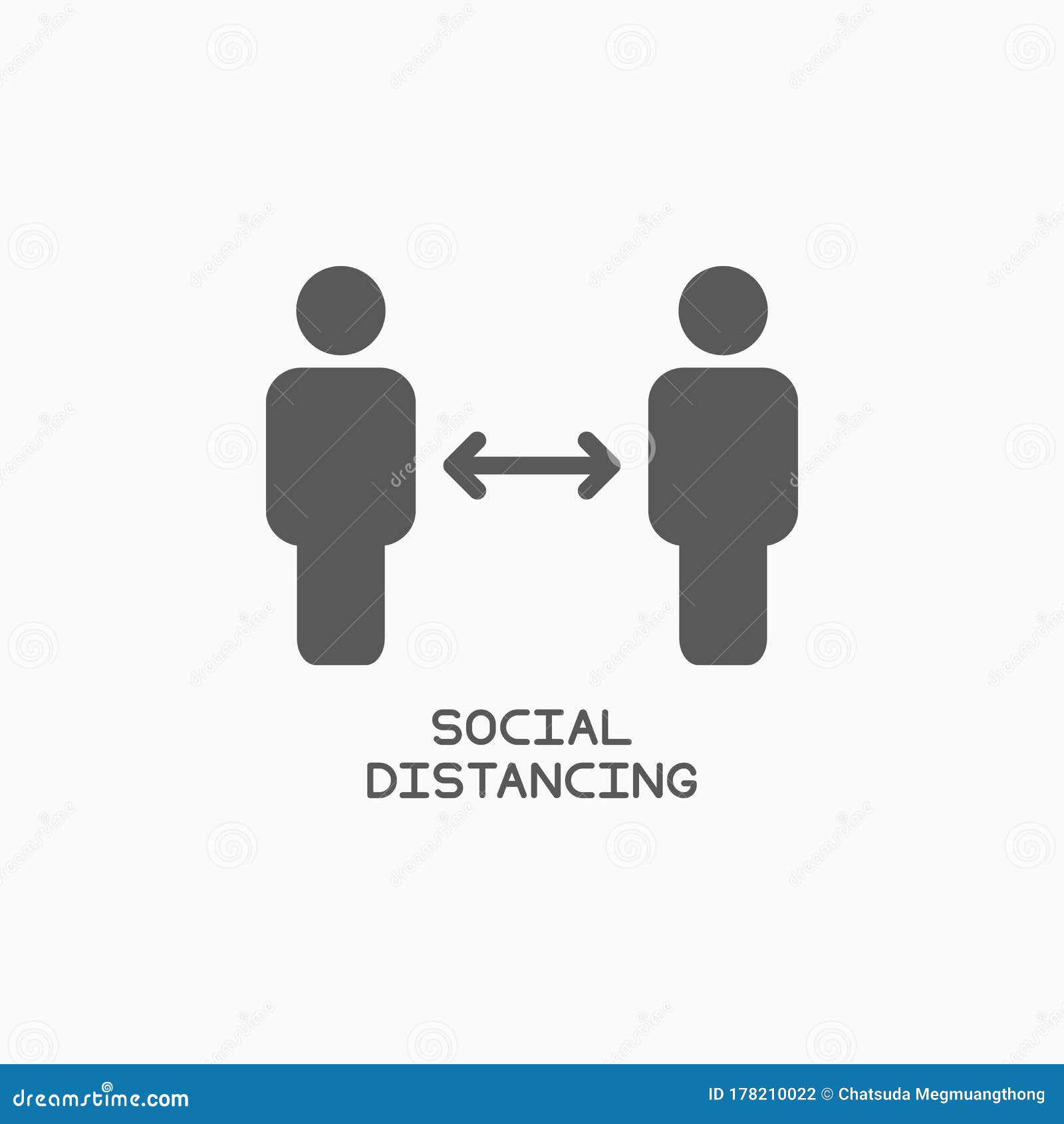 Social Distancing Icon, Safe Distancing Vector Stock Vector ...