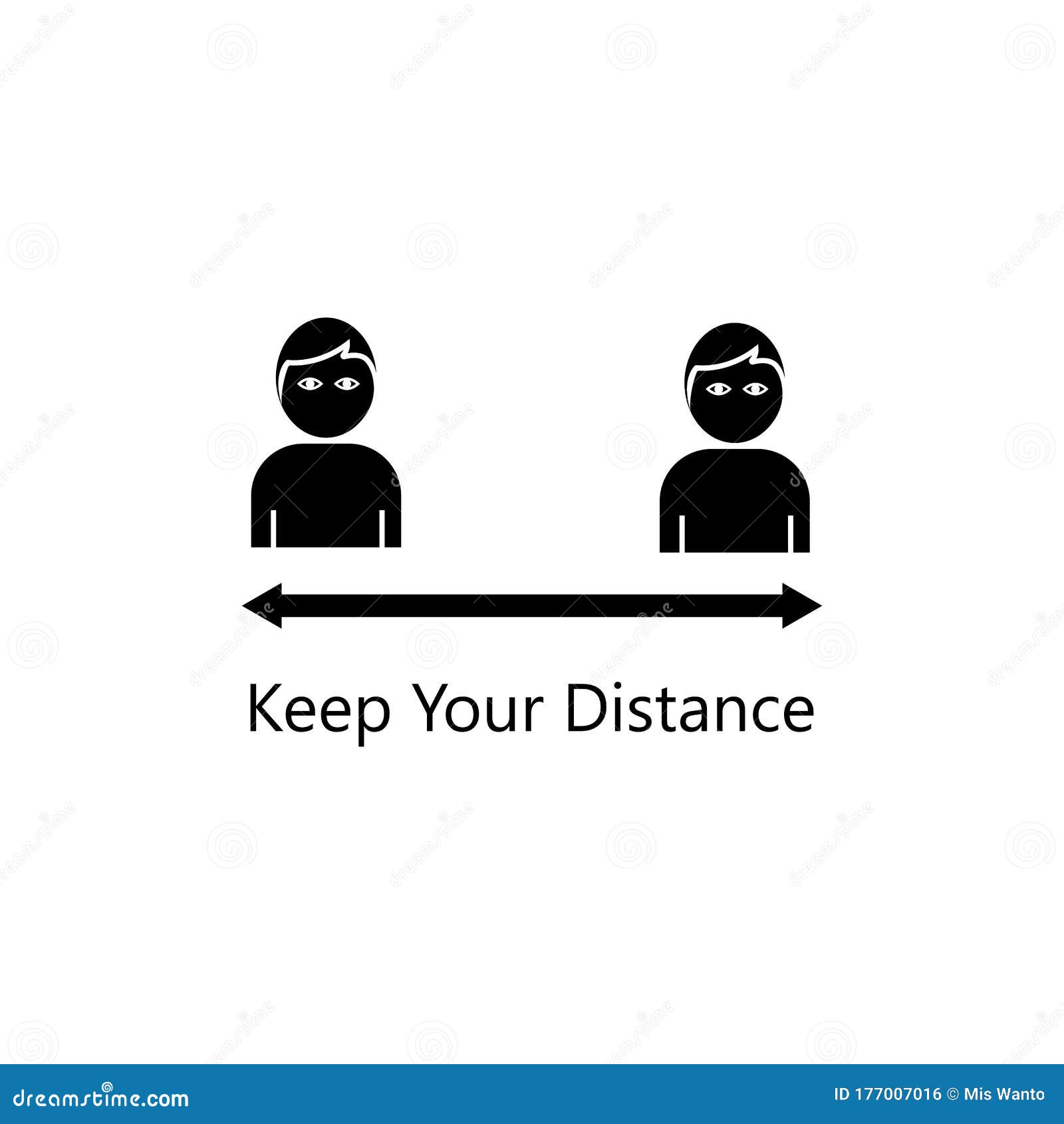 Social Distancing Icon and Self Quarantine Vector Illustration Stock ...