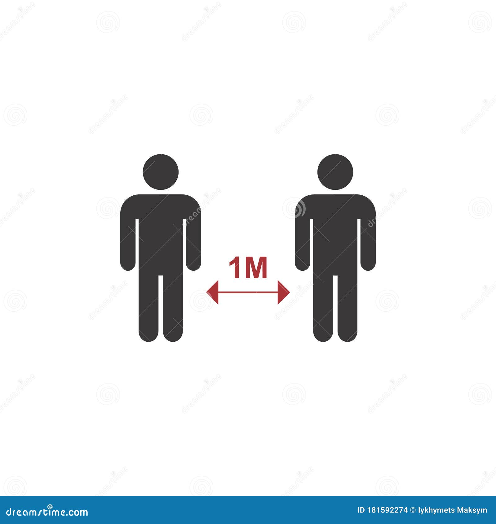Social Distancing Icon Vector. Social Distancing and Self Quarantine ...