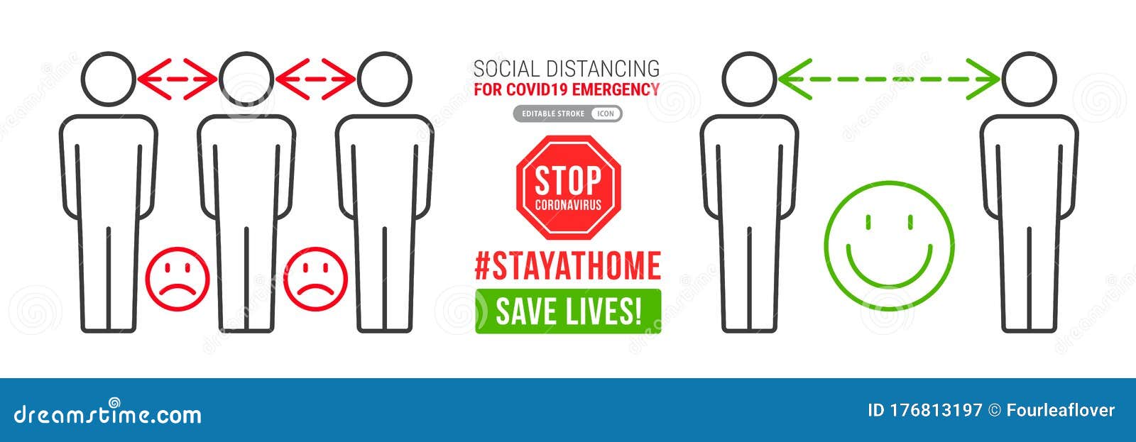 Social Distancing Infographics for 2019 Covid19 Coronavirus Stock ...