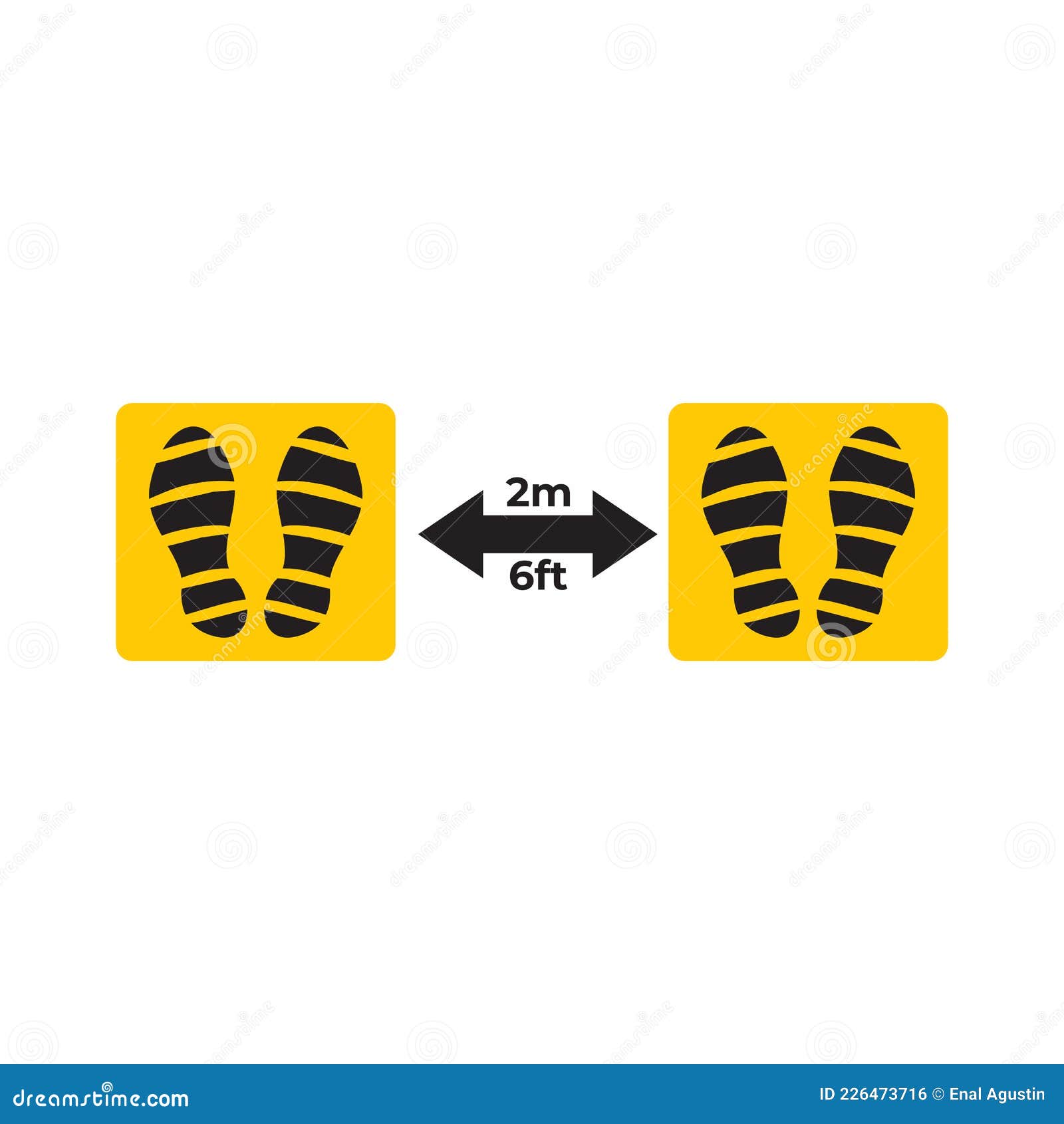 Social Distancing Label Logo Design Template Stock Vector ...