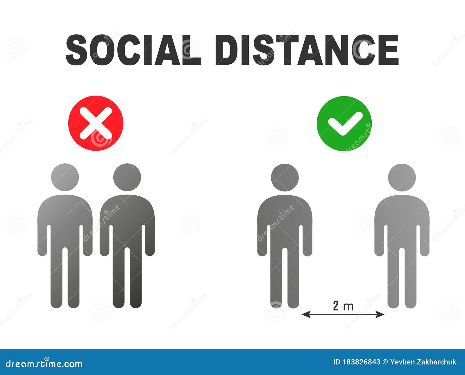 Social Distancing 1 Meter Infographic Icon. Gray Gradient Vector Stock ...