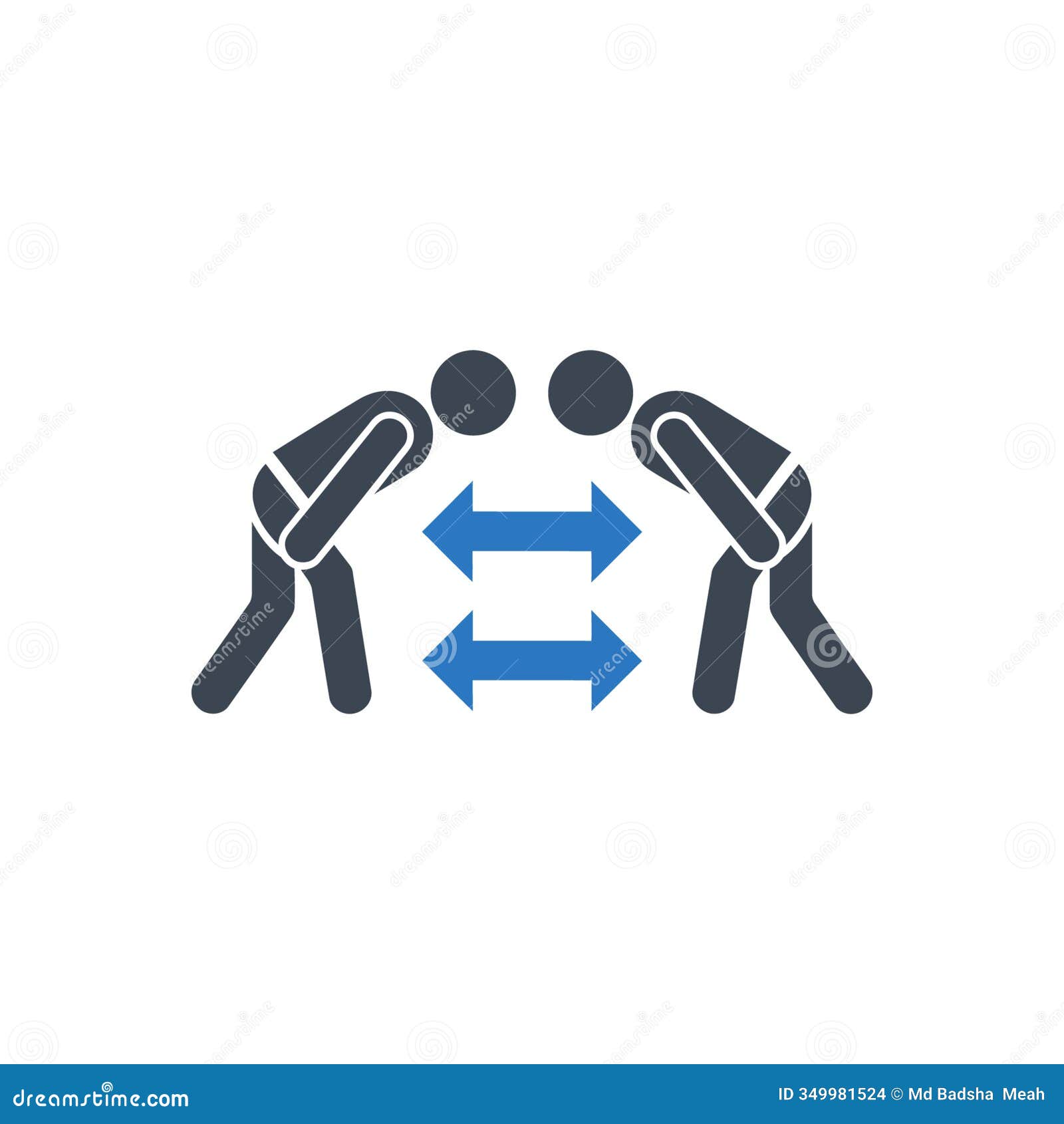 Social Distancing People Icon Stock Illustration - Illustration of ...