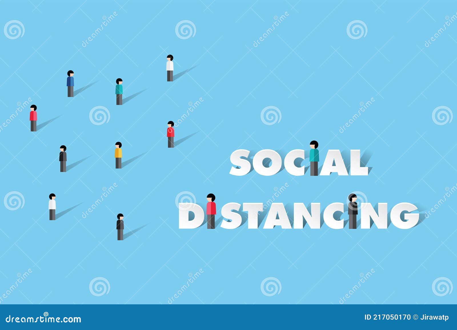Social Distancing or Physical Distancing To Prevent Virus Spreading ...