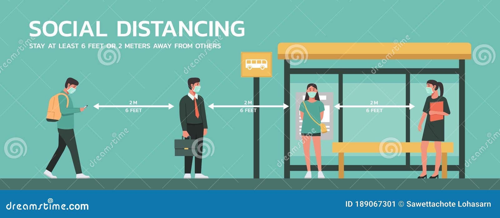 People Maintain Social Distancing To Prevent Virus Spreading and ...