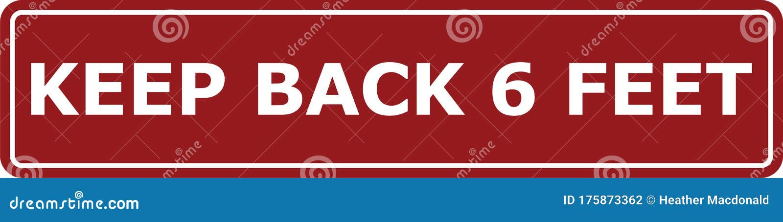 KEEP BACK 6 Feet Sign in Red and White To Encourage Social Distancing ...