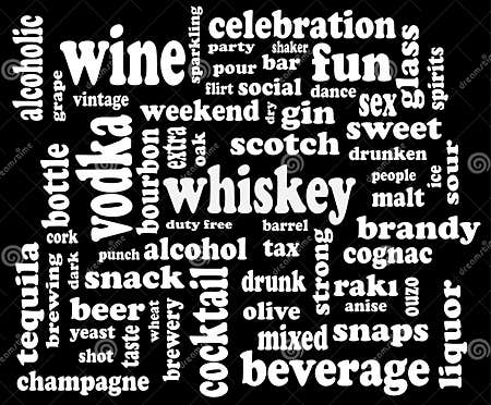 Social drinking word cloud stock vector. Illustration of cognac - 16174673