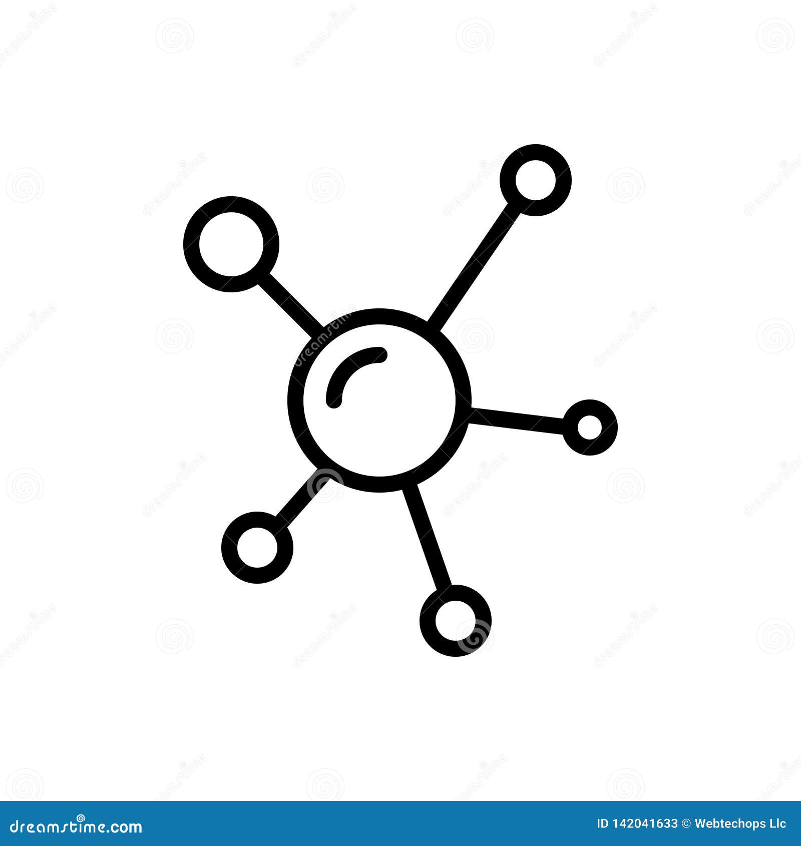 Black Line Icon for Social, Engagement and Share Stock Vector ...