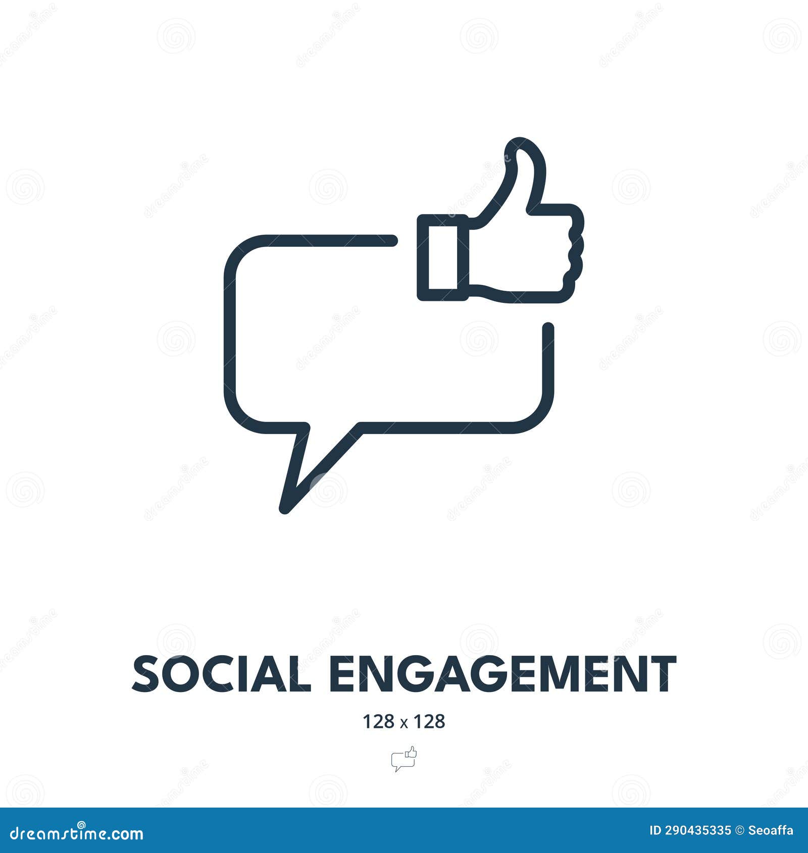 Social Engagement Icon. Interaction, Connection, Communication ...