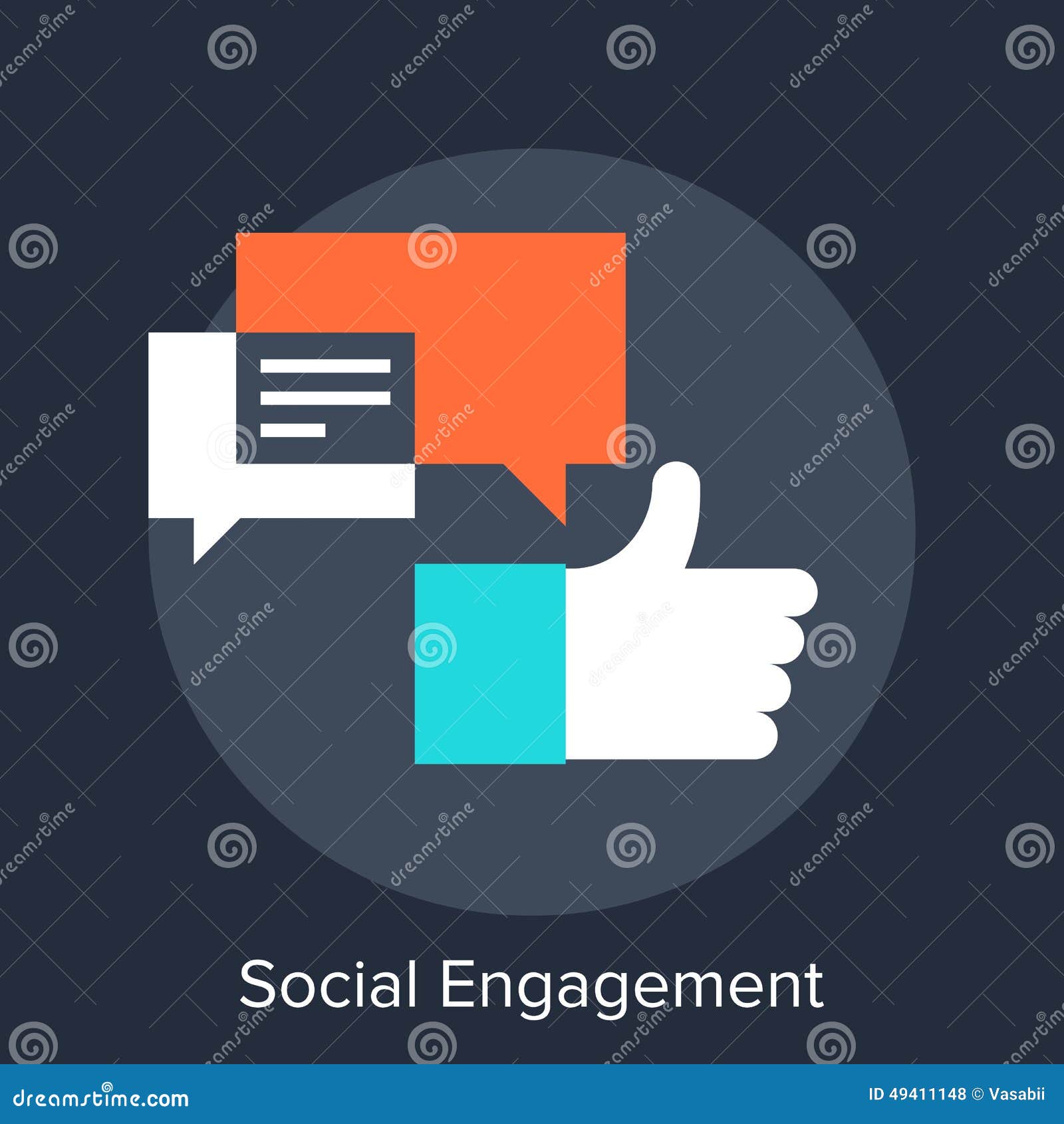 Social Engagement stock vector. Illustration of like - 49411148