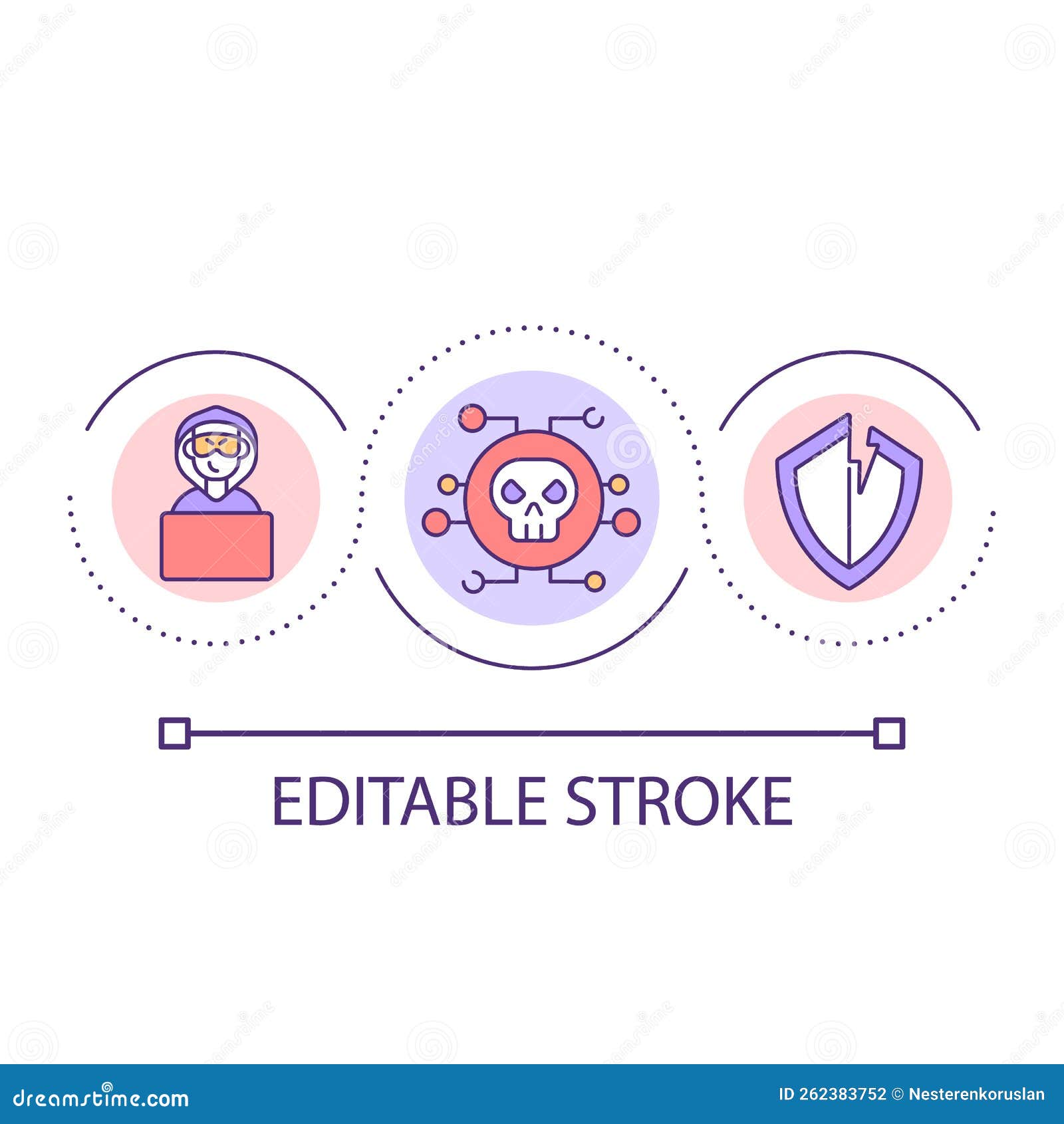 Social Engineering Attack Loop Concept Icon Stock Vector - Illustration ...