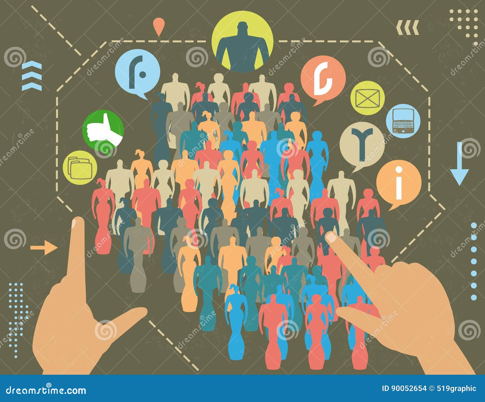 Social engineering concept stock vector. Illustration of leader - 90052654