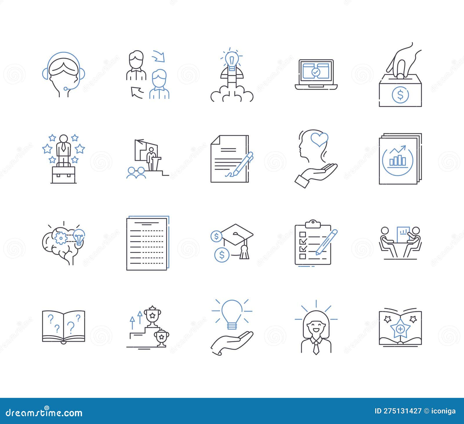 Entrepreneurship Line Icons Collection. Efficiency, Integration ... Entrepreneurship Line Icons Collection. Efficiency, Integration ...